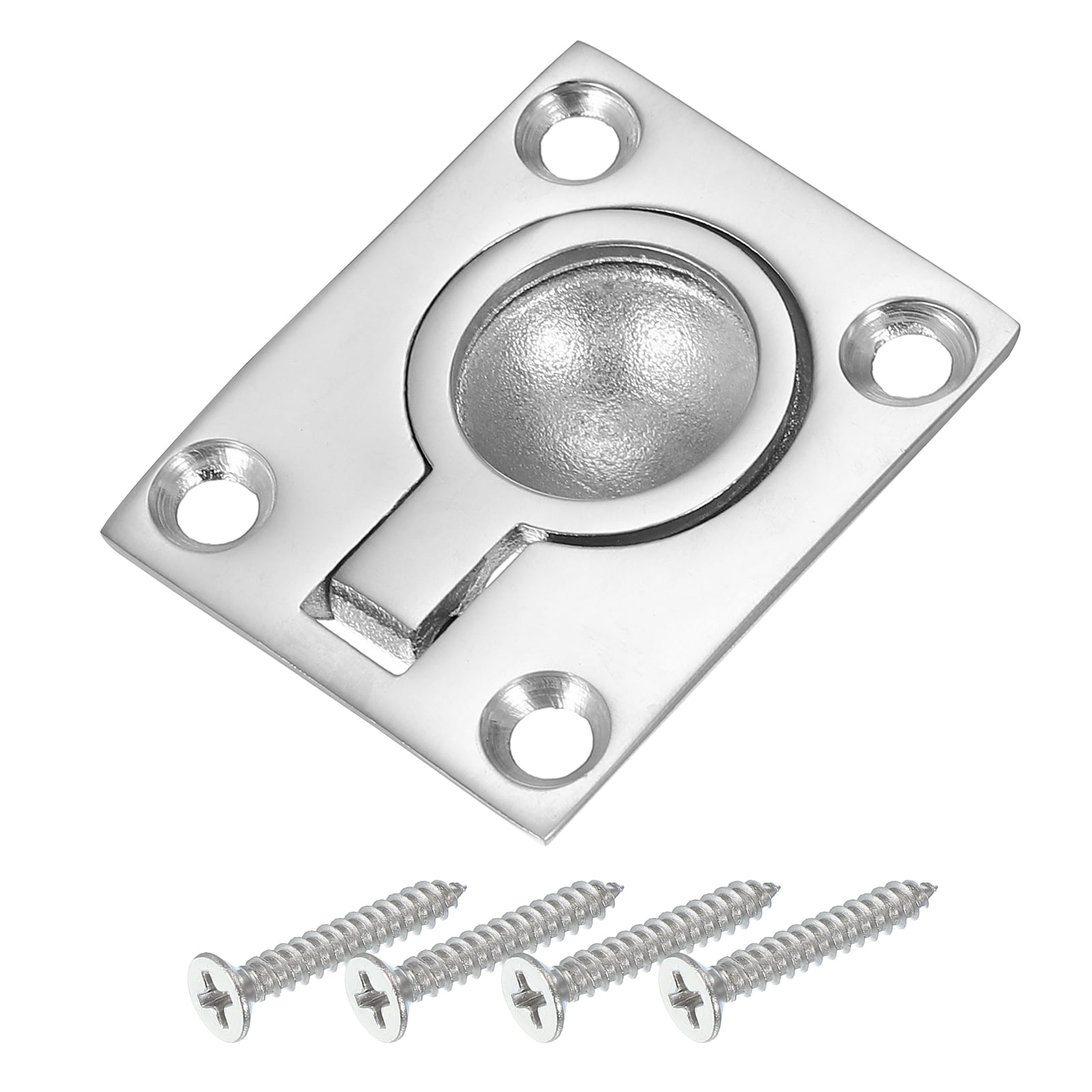 Uxcell 1-7/8"x1-1/2" Flush Pull Ring Handles Square Recessed Door Pull ...