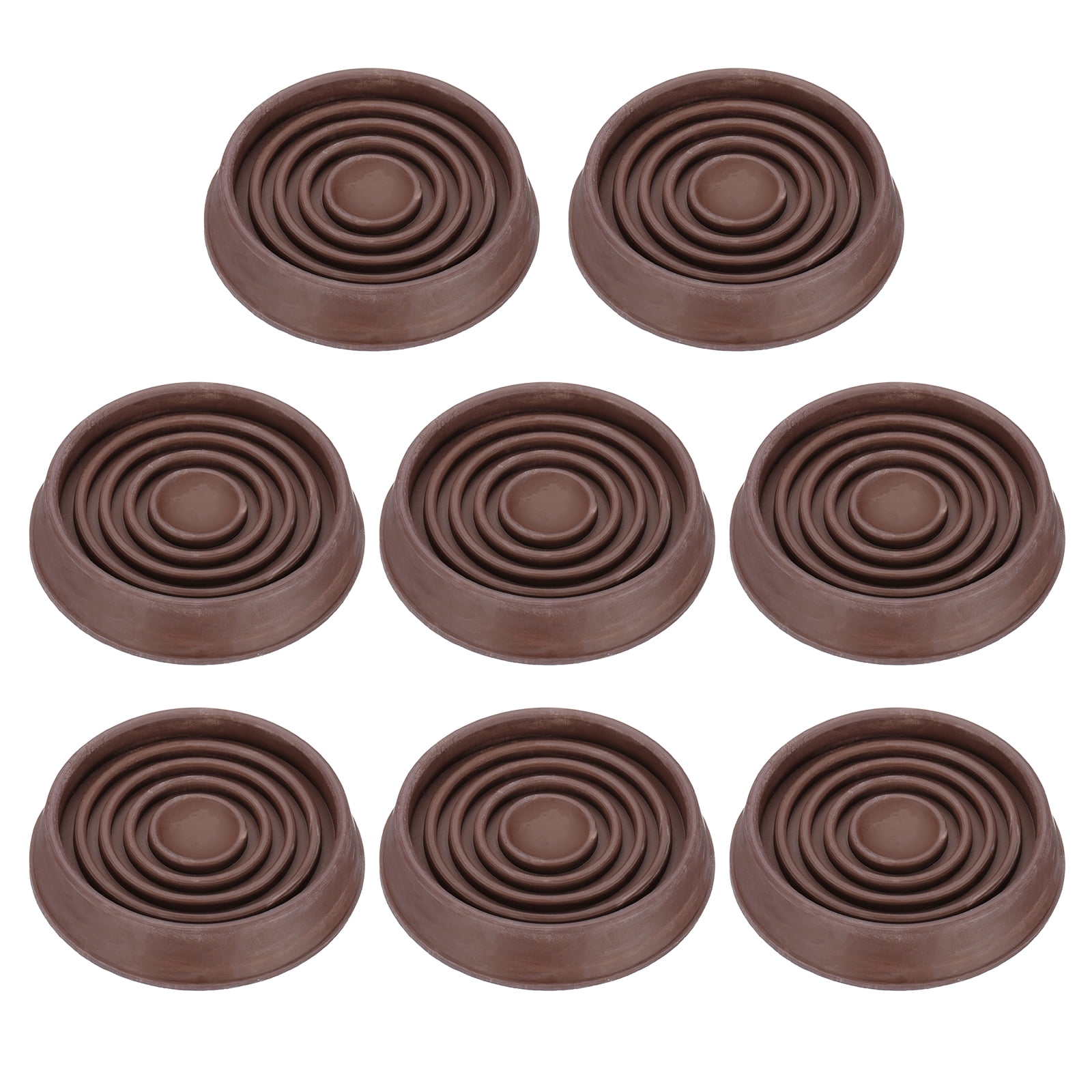 Uxcell 1.7" Caster Cups, 8 Pcs Rubber Non-Slip Round Furniture Feet ...