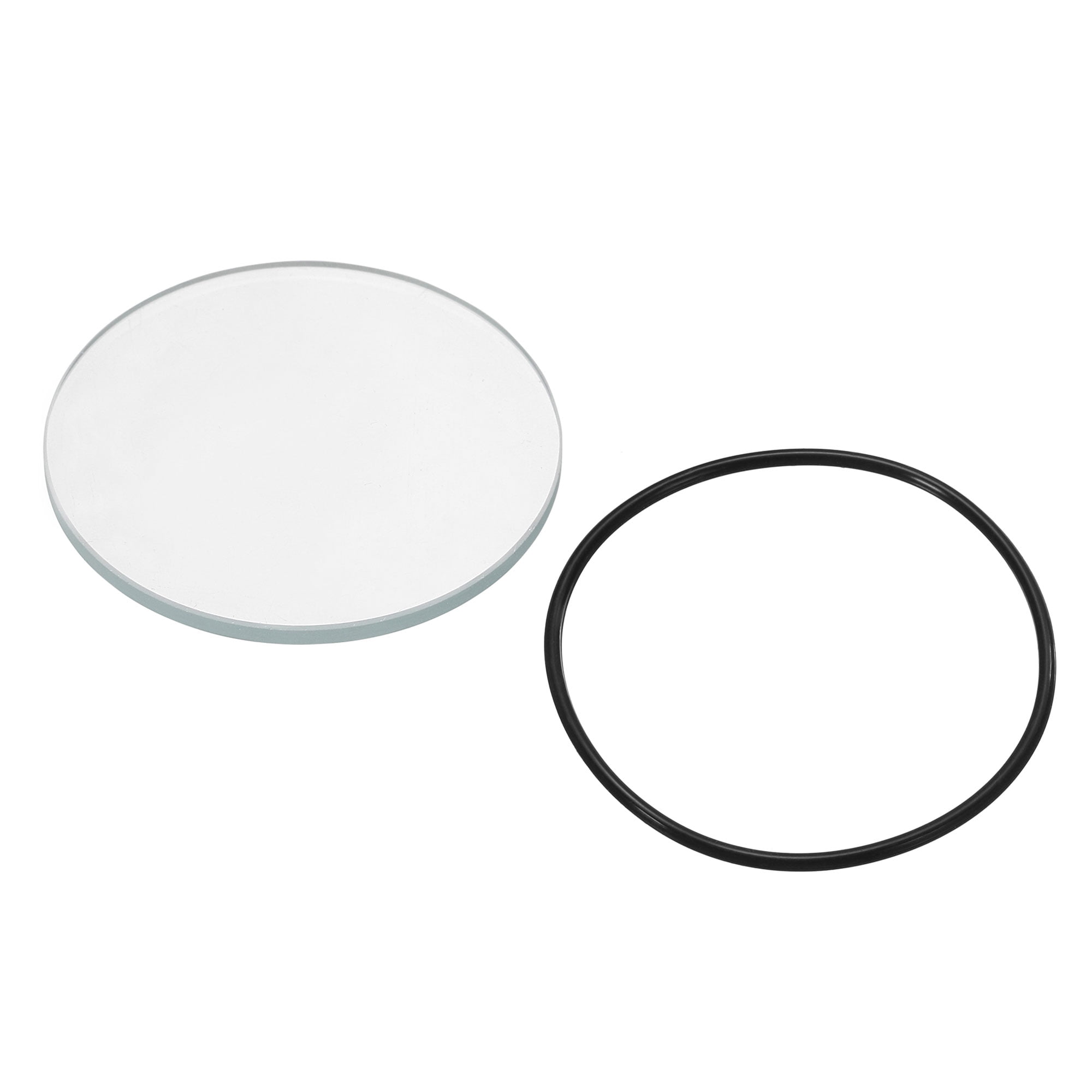 Uxcell 1.7" Dia Polished Edge Round LED Lens Flashlight Glass Lens with ...