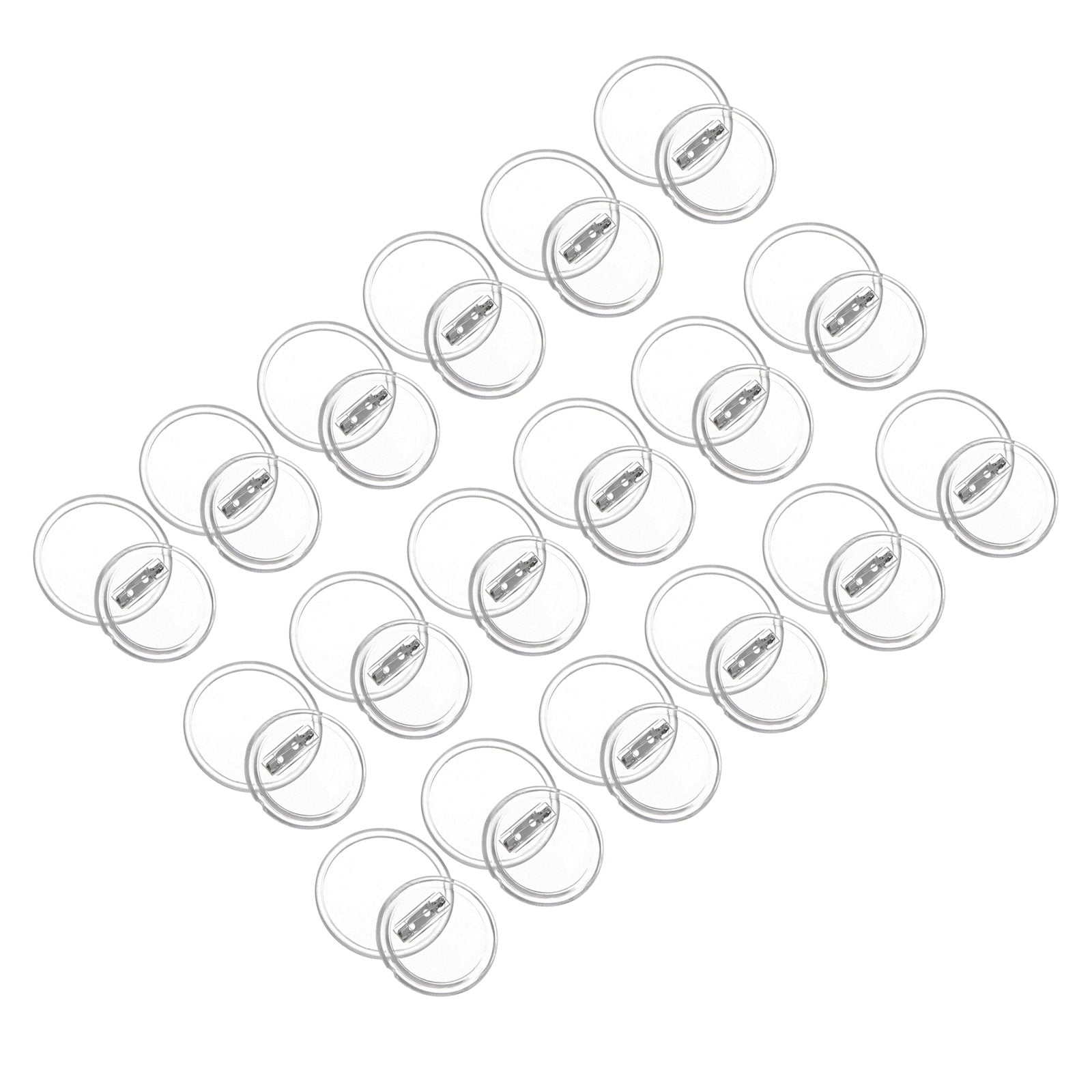 Uxcell 1.73inch Acrylic Button Pin Badge, 50 Set Round Pin Blank ...