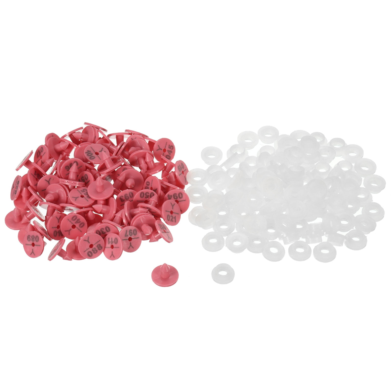 Uxcell 1.75" 1-100 Number Ear Tags Plastic, 100 Pcs Plastic for Goat ...