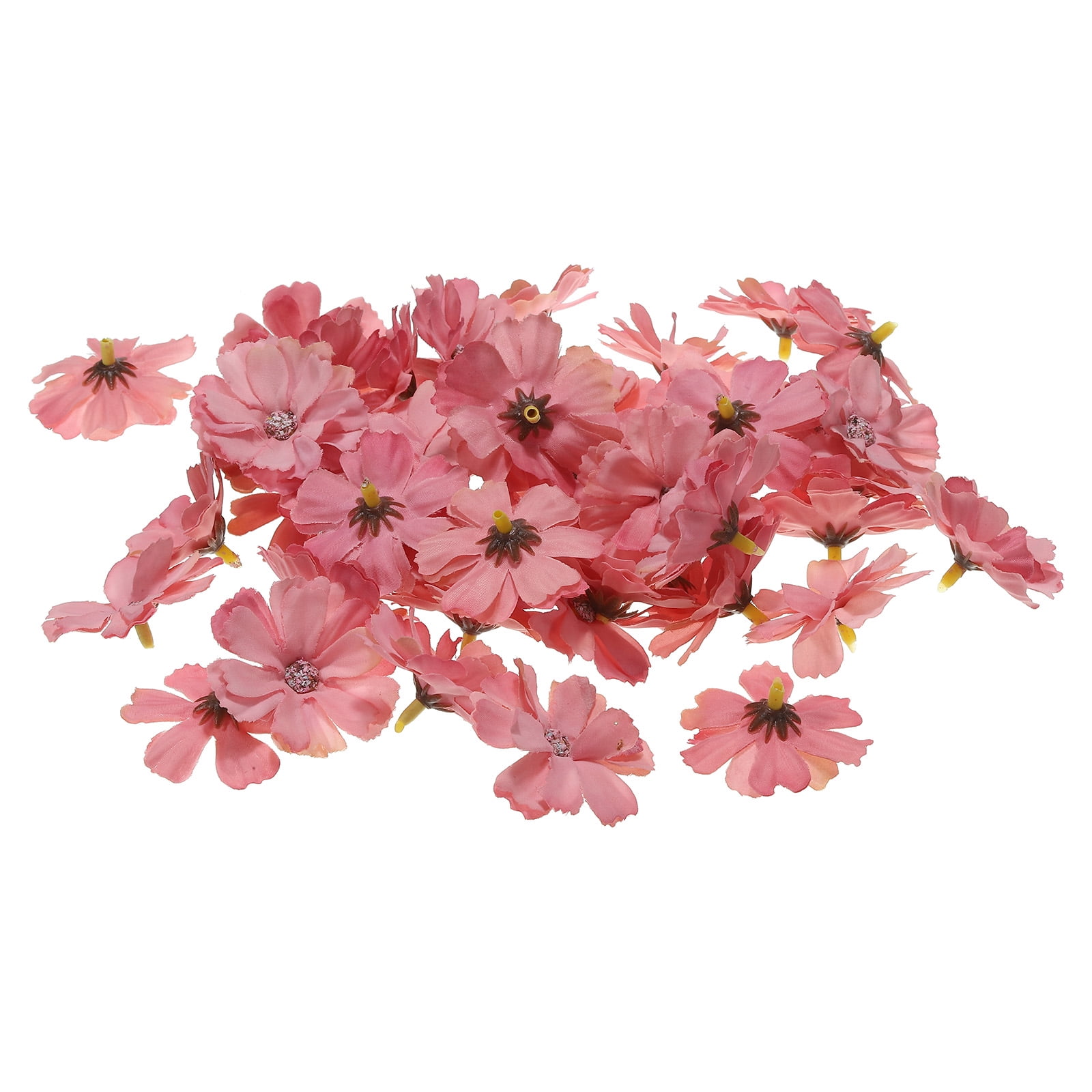 Uxcell 1.77" Artificial Multi-layered Flower Heads, 50 Pack Silk Multi ...
