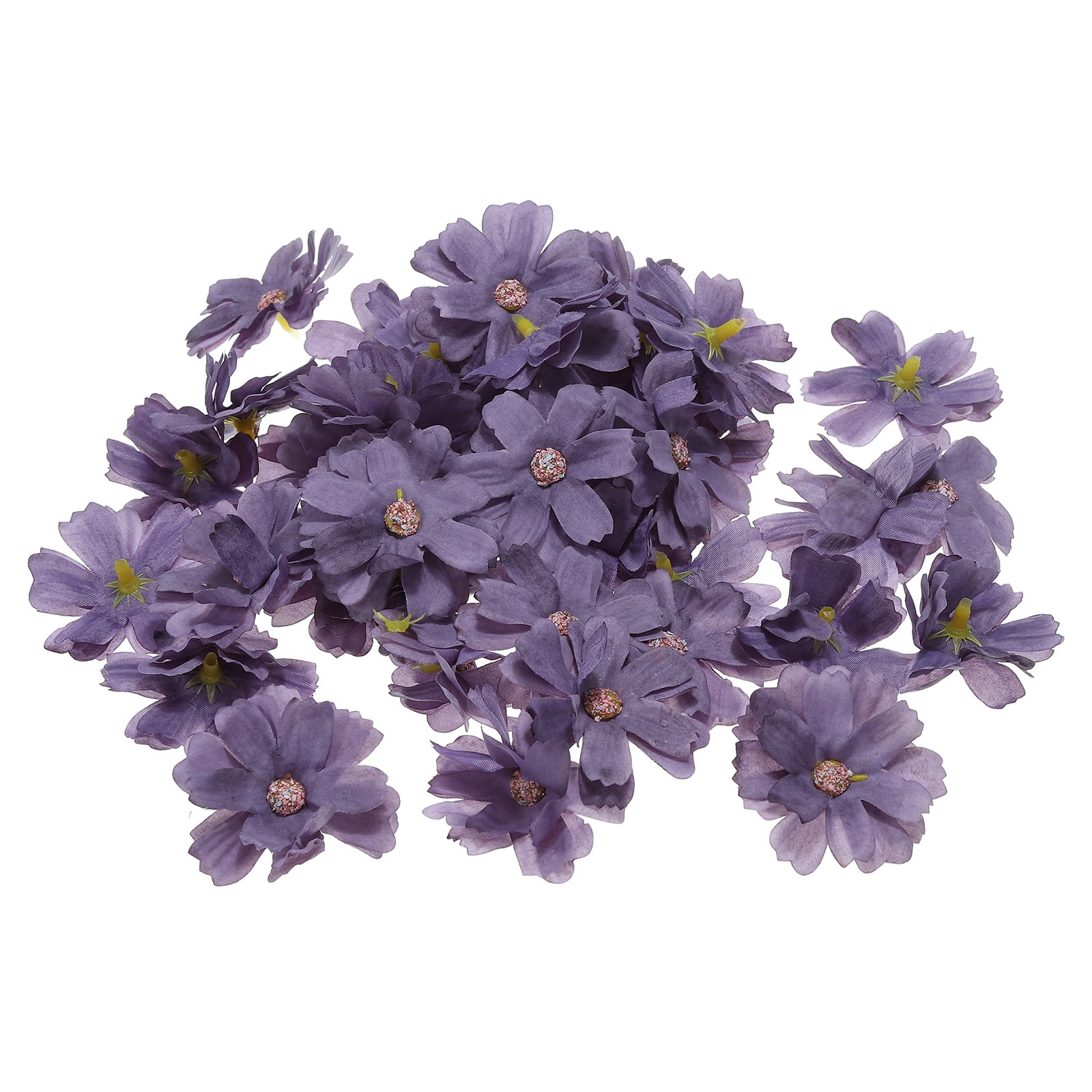 Uxcell 1.77" Artificial Multi-layered Flower Heads, 50 Pack Silk Multi ...