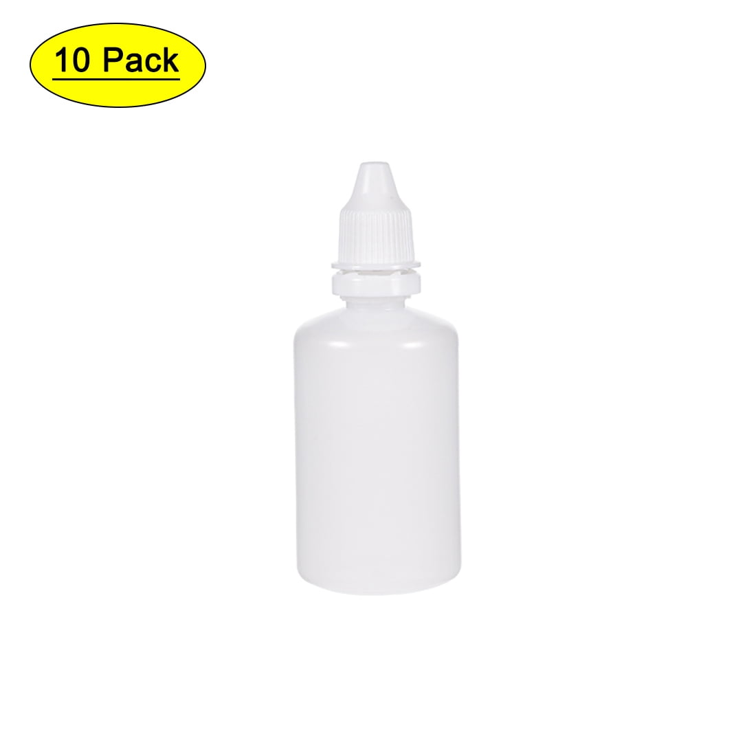 Uxcell 1.7oz Small Mouth Empty Squeezable Drop Bottles Plastic White 10 ...