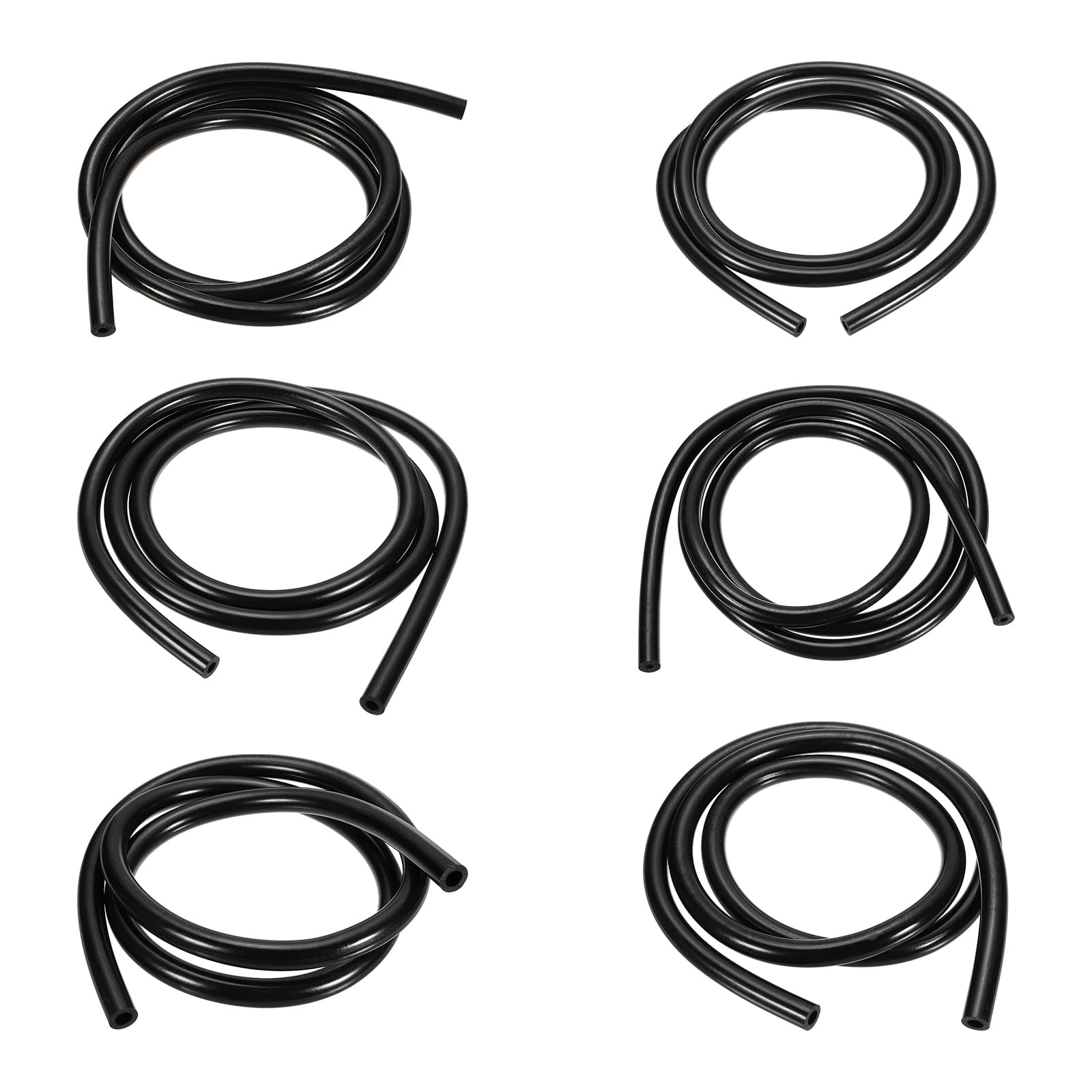 Uxcell 1/8"-3/8" Vacuum Hose Kit, 6 Pcs 5FT Silicone Vacuum Hose Kit ...