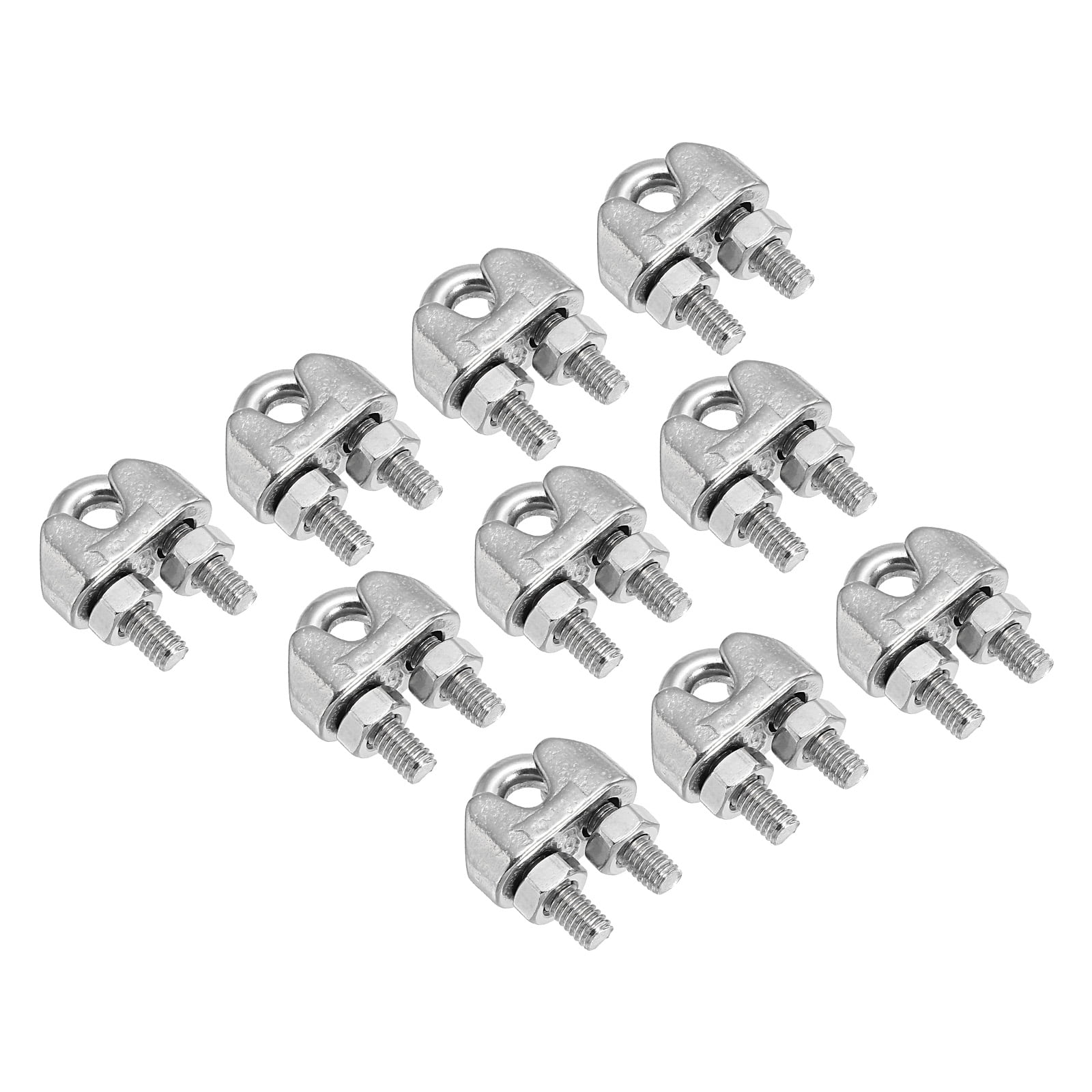Uxcell 1/8" / 3mm Wire Rope Cable Clip Clamp, Stainless Steel U Bolt ...