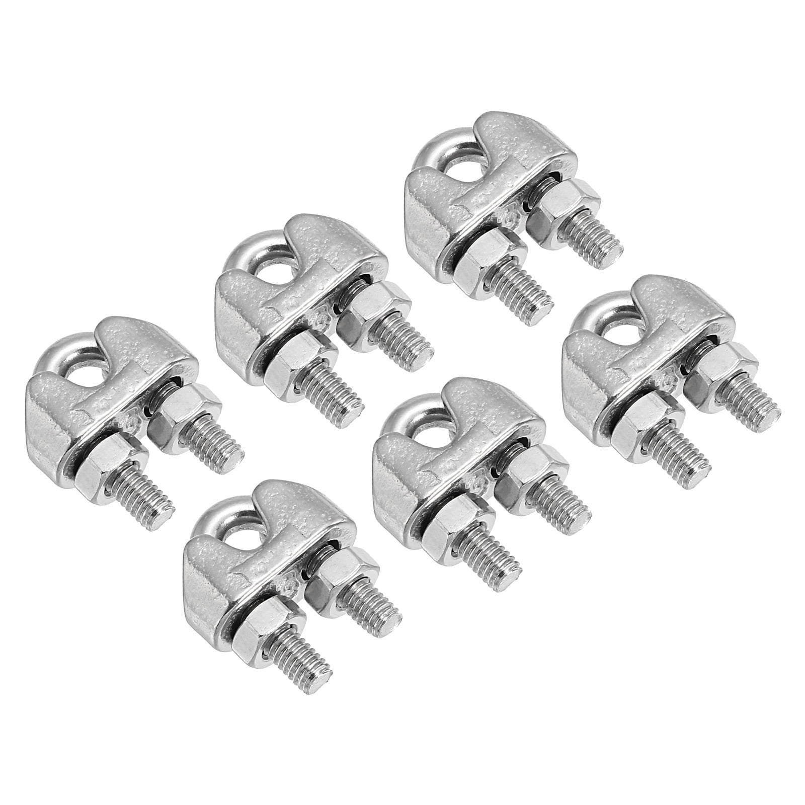 Uxcell 1/8" / 3mm Wire Rope Cable Clip Clamp, Stainless Steel U Bolt ...