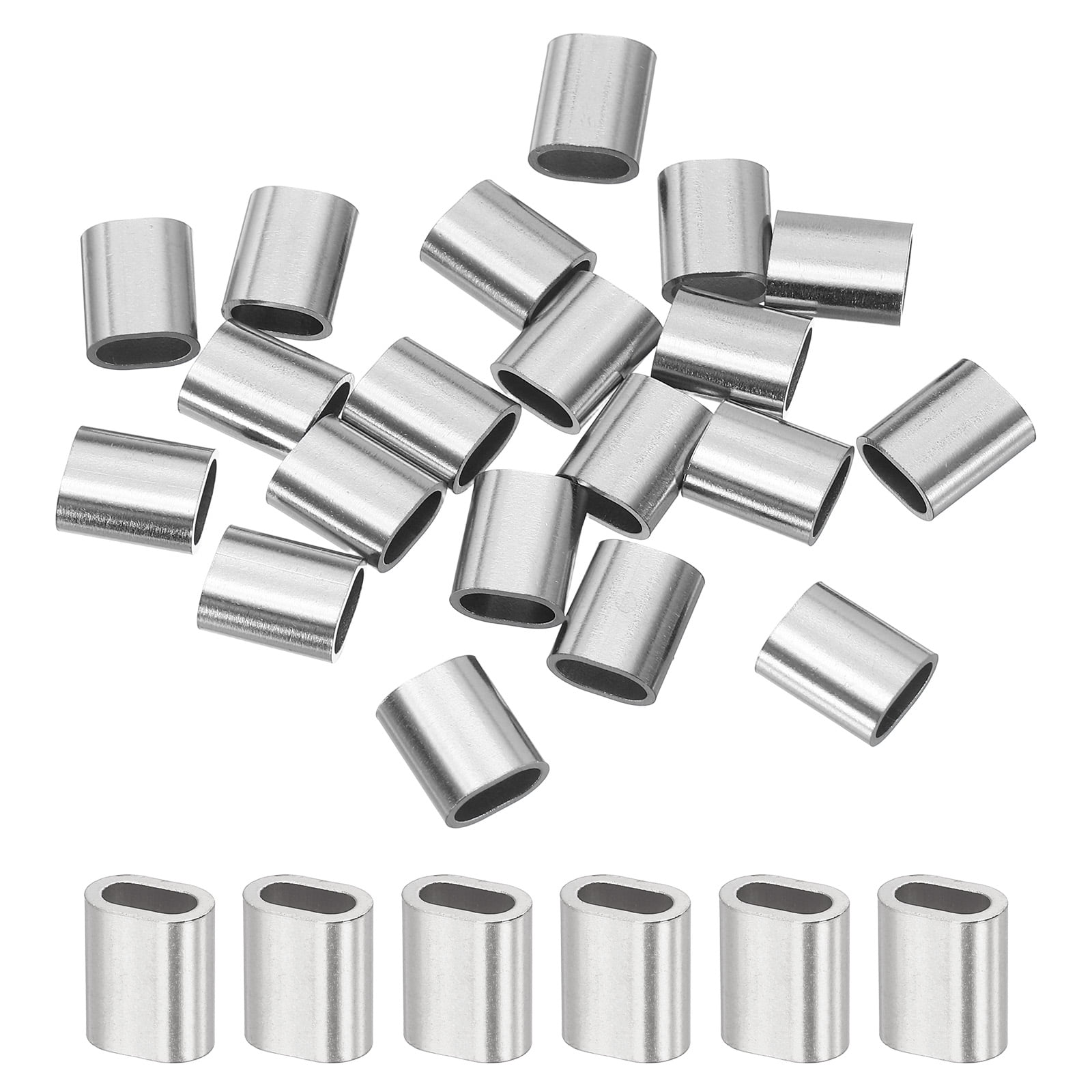 Uxcell 1/8"(3mm) Wire Rope Stop Sleeve, 304 stainless steel Cable Wire ...