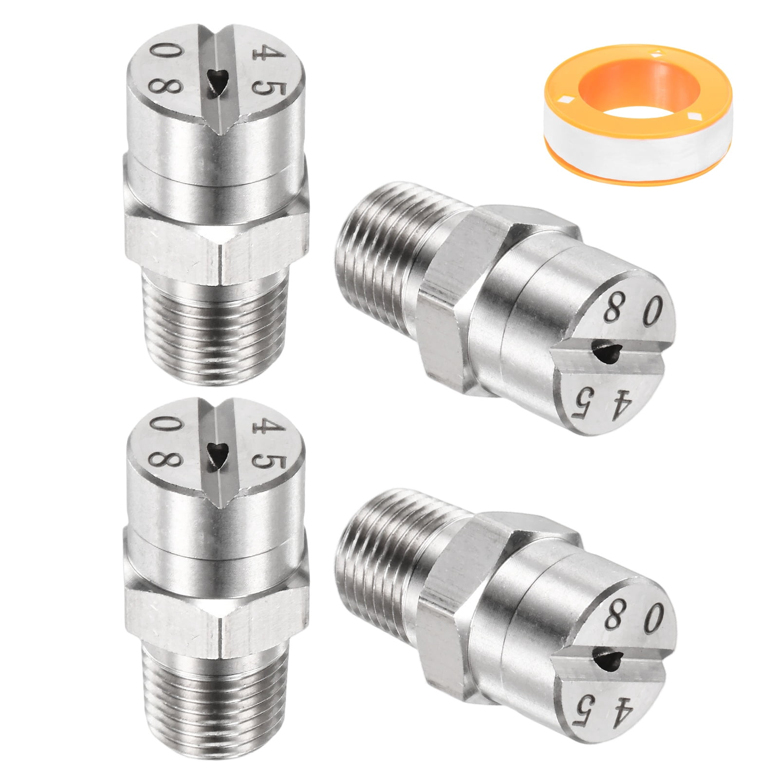 Uxcell 1/8"BSP Male 45° Flat Fan Spray Tip [5PCS] - Pressure Washer ...