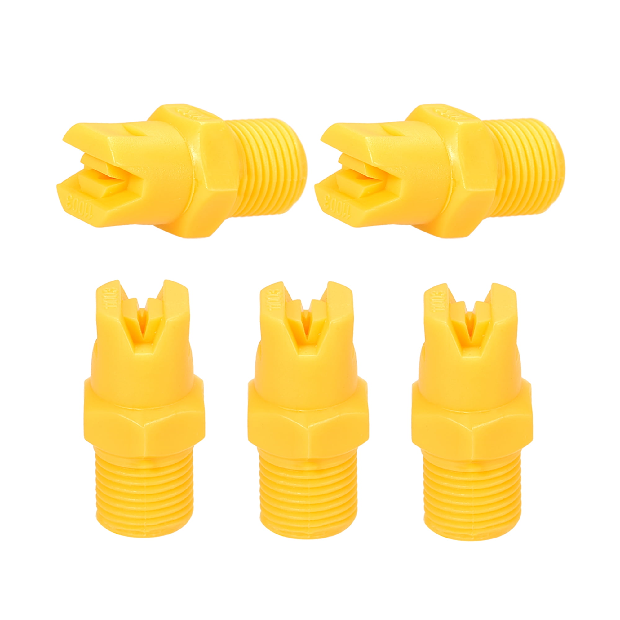 Uxcell 1/8 BSPT Thread 110 Degree 1.1mm Orifice Diameter PP Nozzle 5 ...
