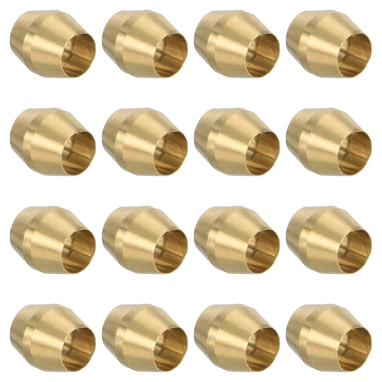 Uxcell 1/8" ID Brass Compression Sleeve Ferrules, Brass Compression ...