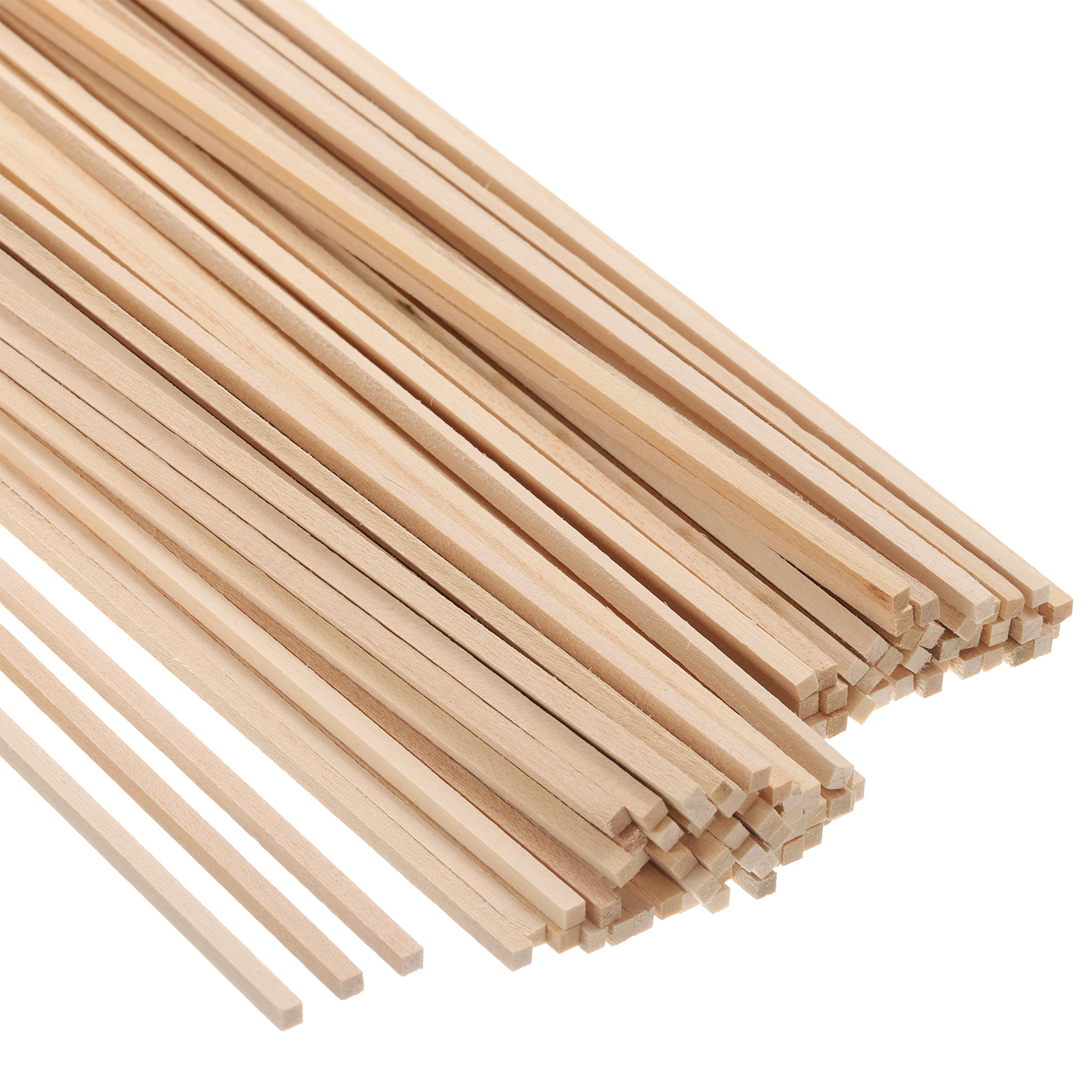 Uxcell 1/8 Inch Dowel Rods Wood Sticks 12 Inch Long Square Wooden ...