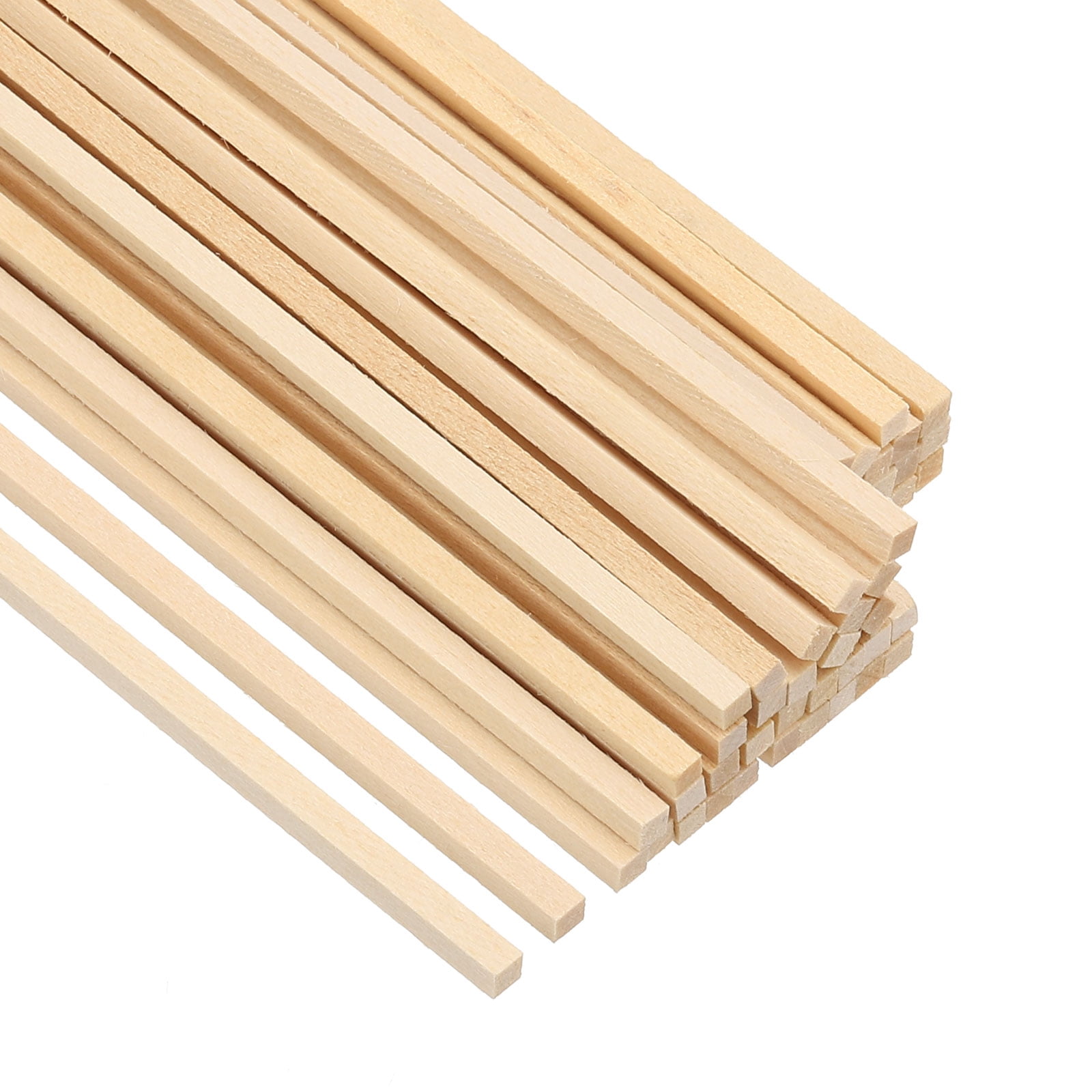 Uxcell 1/8 Inch Dowel Rods Wood Sticks 12 Inch Long Square Wooden ...
