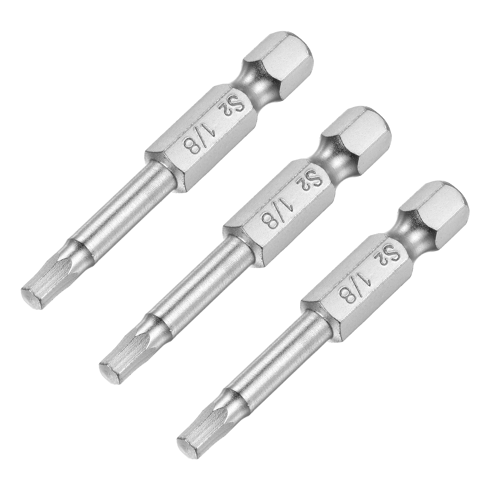 Uxcell 1/8" Magnetic Hex Head Screwdriver Bit, 1/4" Hex Shank 2" Length ...