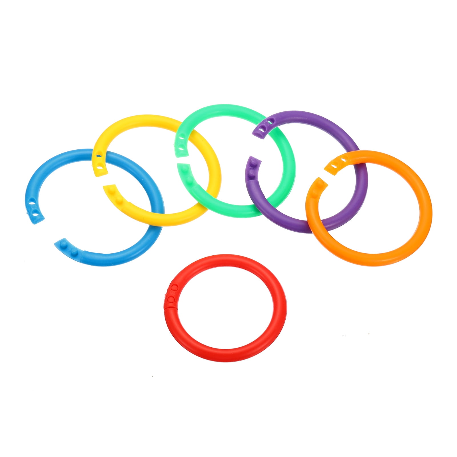 Uxcell 1.8" OD 1.4" ID Loose Leaf Rings Binder Ring Plastic O Rings for ...