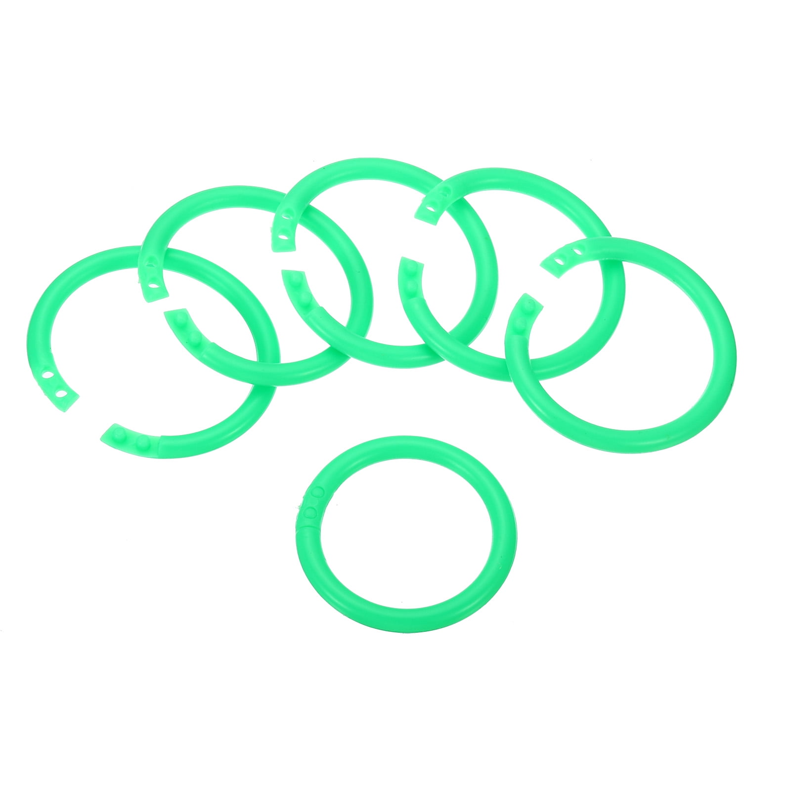 Uxcell 1.8" OD 1.4" ID Loose Leaf Rings Binder Ring Plastic O Rings for ...