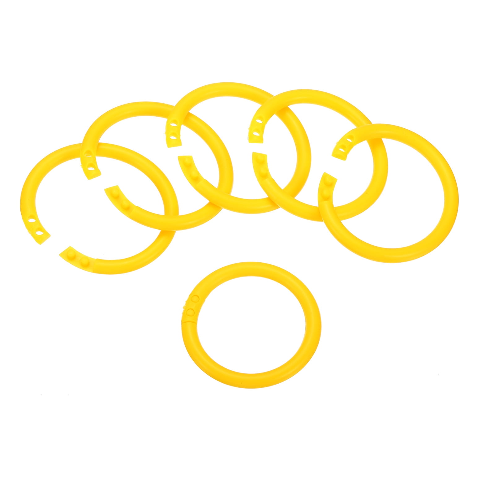 Uxcell 1.8" OD 1.4" ID Loose Leaf Rings Binder Ring Plastic O Rings for ...