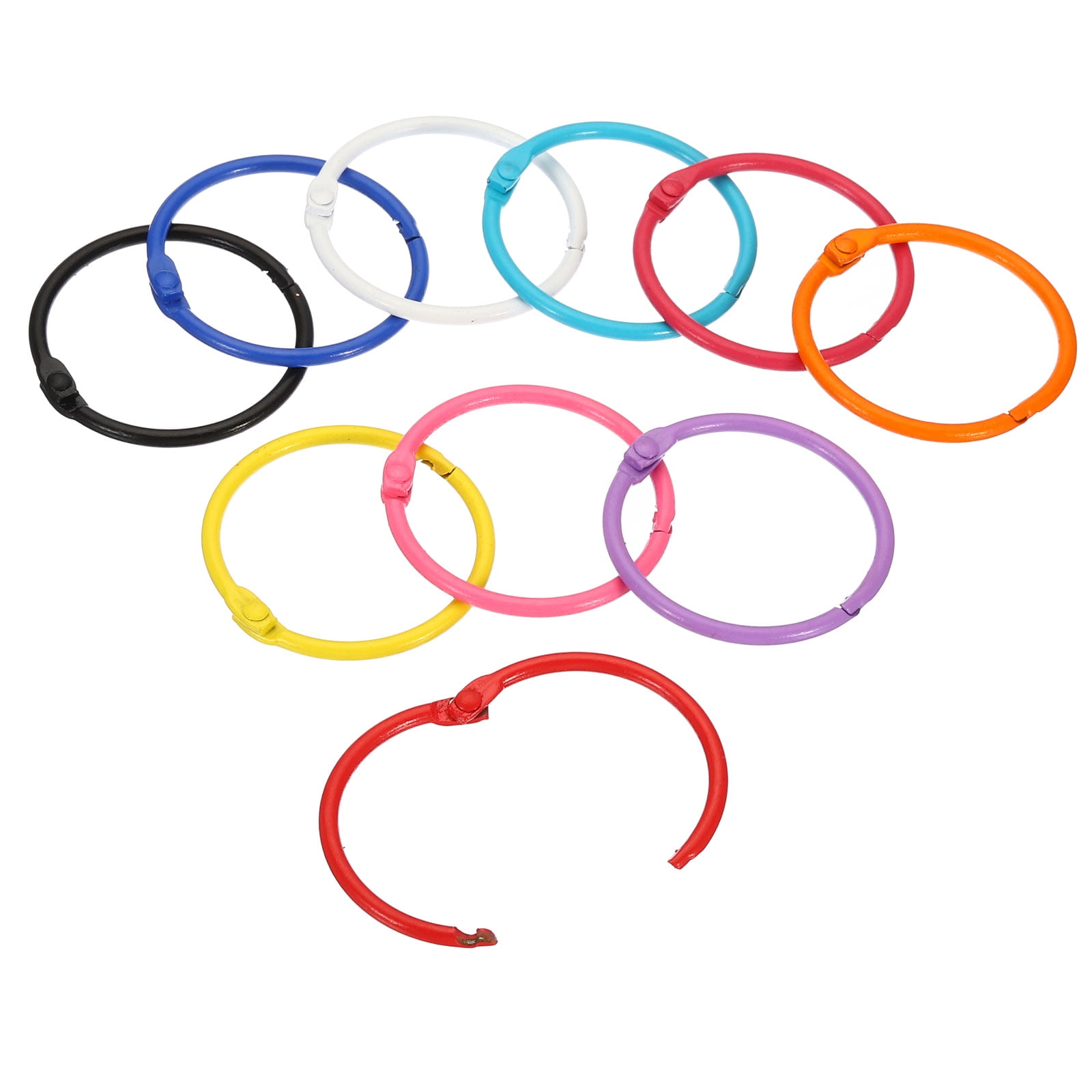 Uxcell 1.8" OD 1.5" ID Loose Leaf Rings Binder Ring Book Rings Steel ...