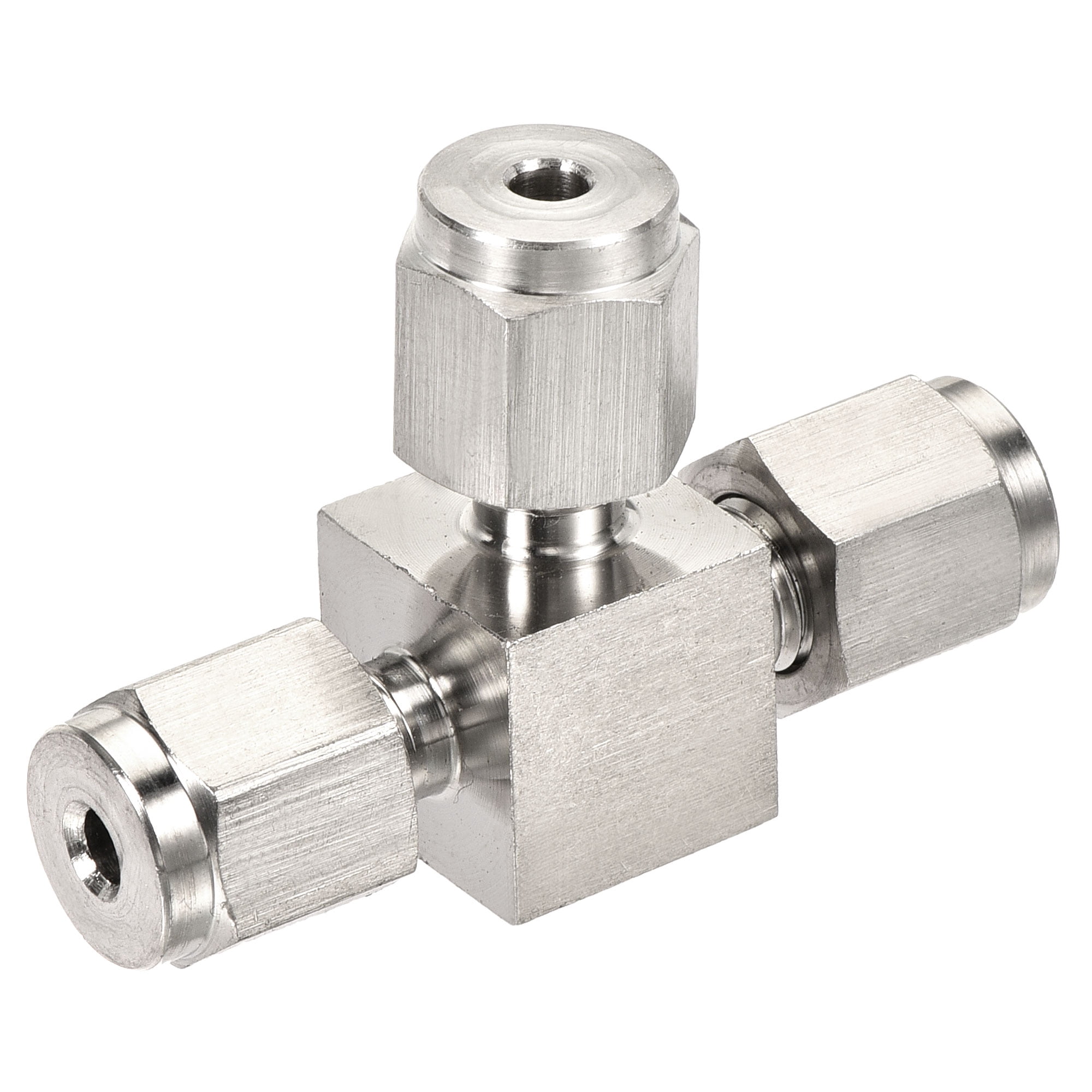 Uxcell 1/8" OD Tube 3 Way Tee Union Stainless Steel Quick Connect ...