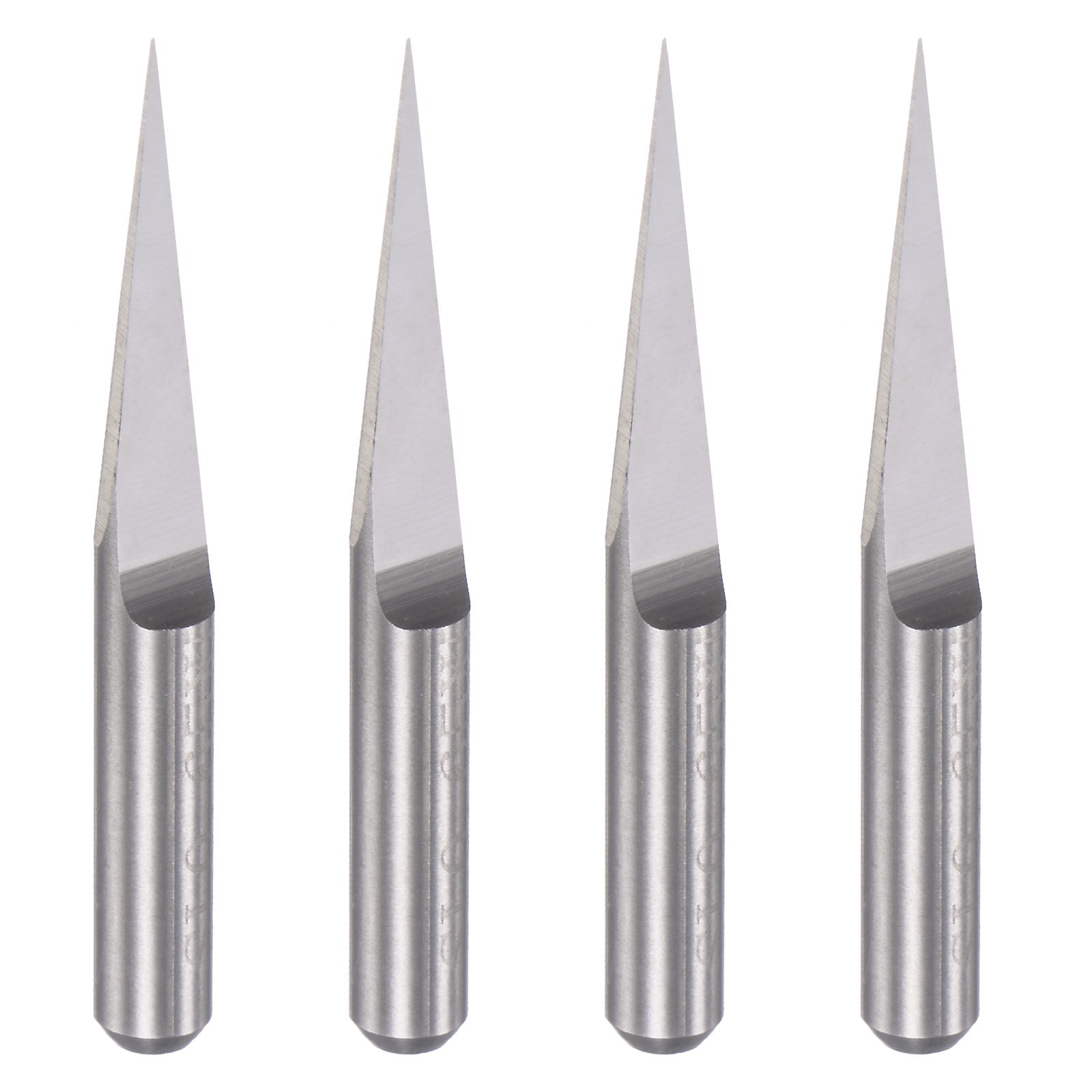 Uxcell 1/8" Shank 0.1mm Tip 10 Degree Solid Carbide Wood Engraving CNC ...