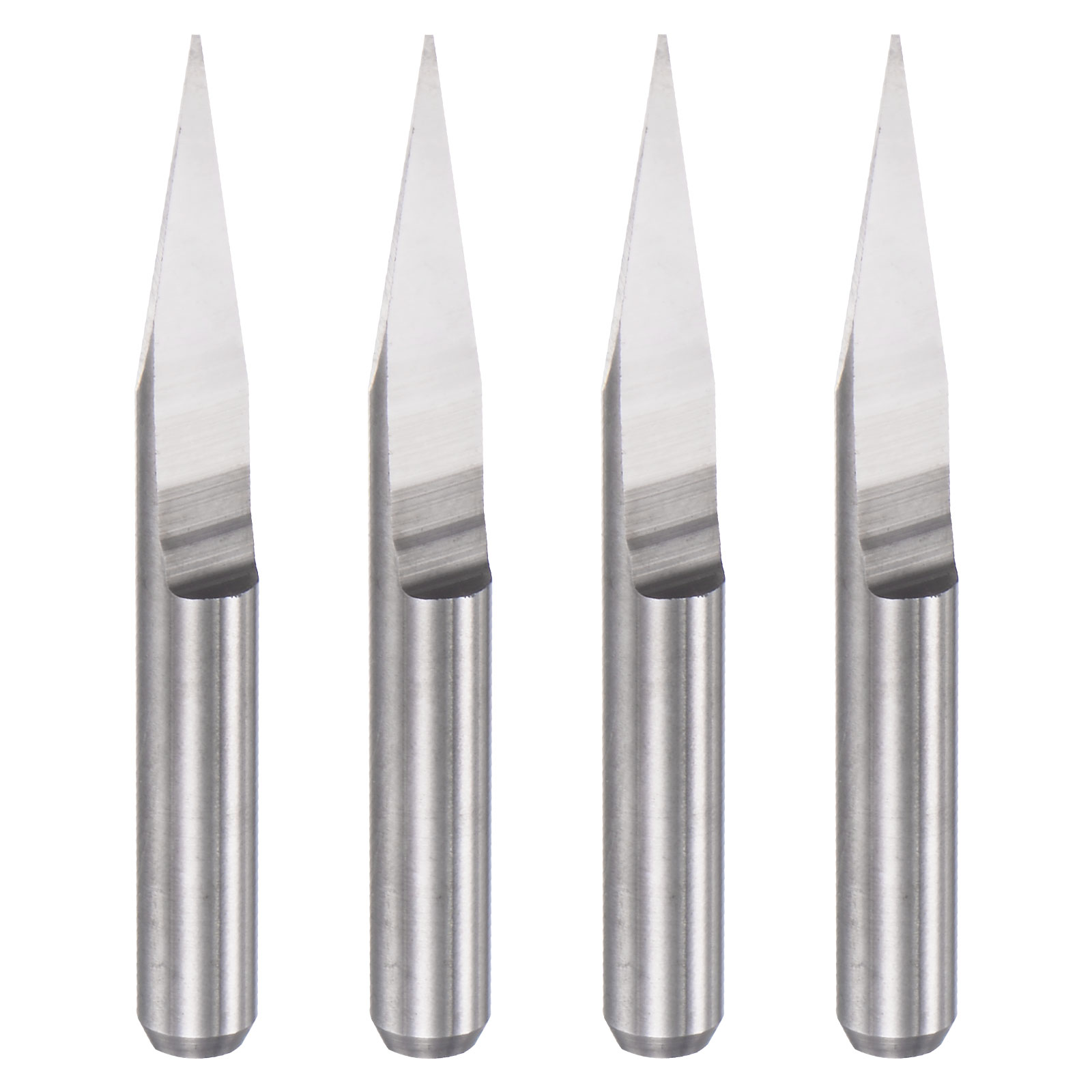 Uxcell 1/8" Shank 0.3mm Tip 20 Degree Solid Carbide Wood Engraving CNC ...