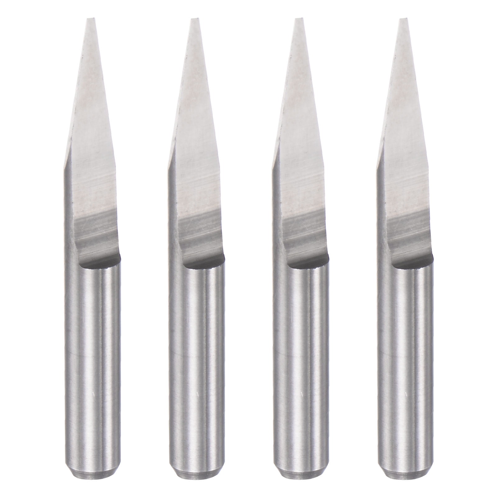 Uxcell 1/8" Shank 0.5mm Tip 20 Degree Solid Carbide Wood Engraving CNC ...