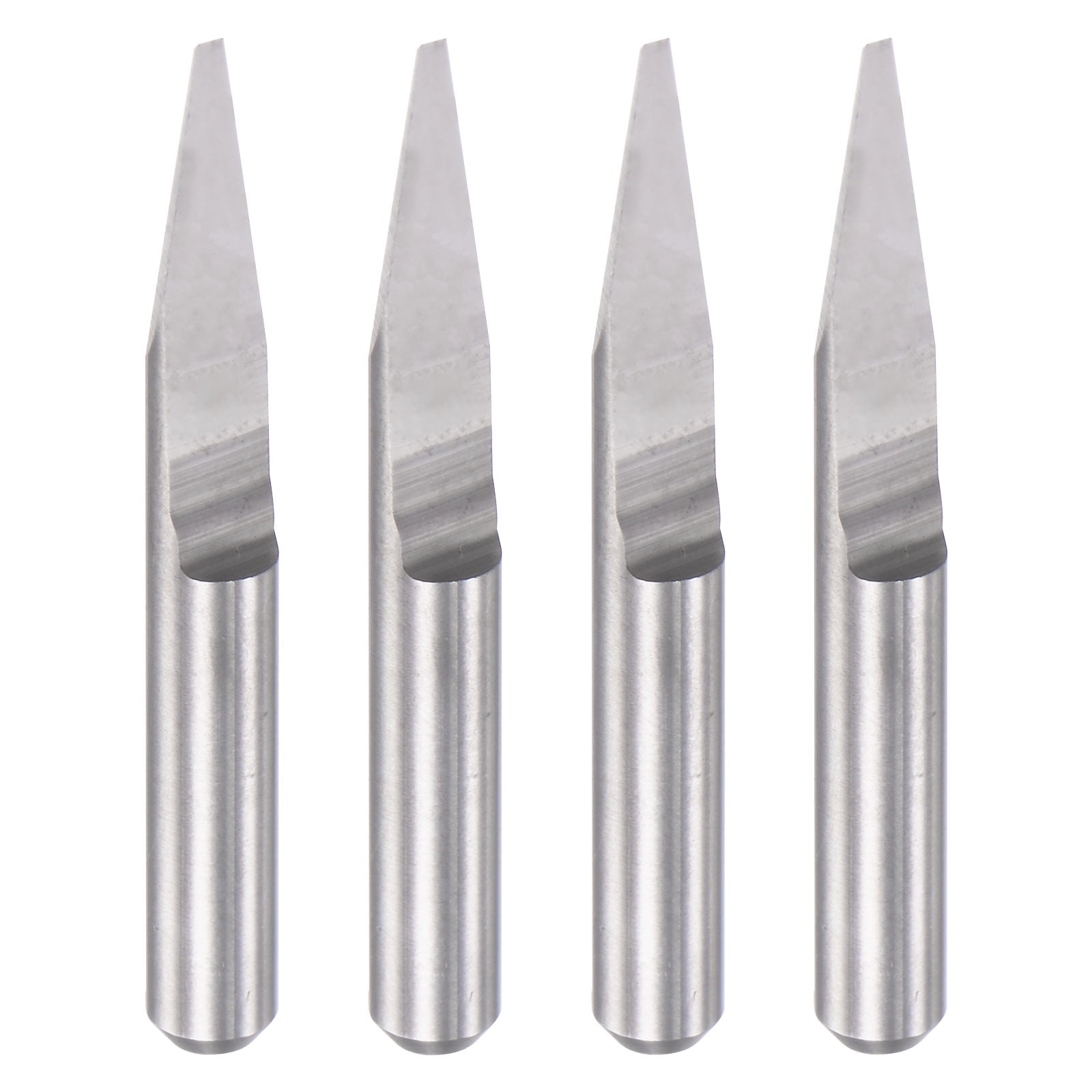 Uxcell 1/8" Shank 0.8mm Tip 20 Degree Solid Carbide Wood Engraving CNC ...