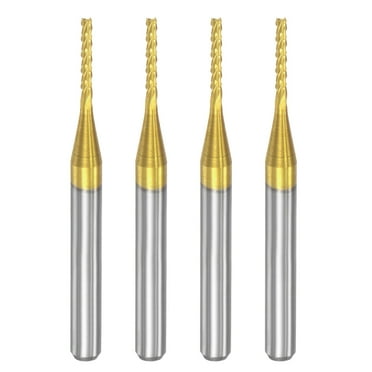 TEMO 10 pc High Speed Steel Hss Titanium Coated Router Bits Set 1/8 ...