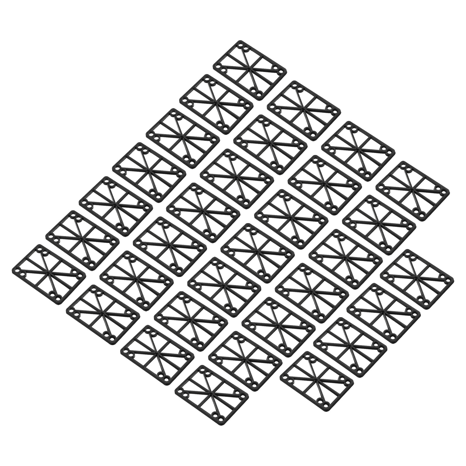 Uxcell 1/8" Skateboard Riser Pads, 32Pcs Plastic Skateboard Angle Wedge ...