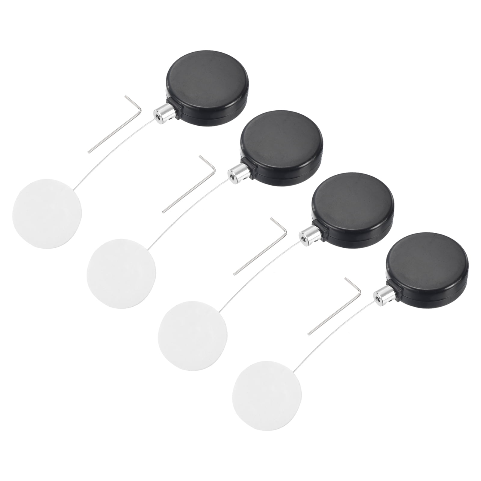 Uxcell 1.8 ft Retractable Cable Lock with Round Patch Remote Control ...