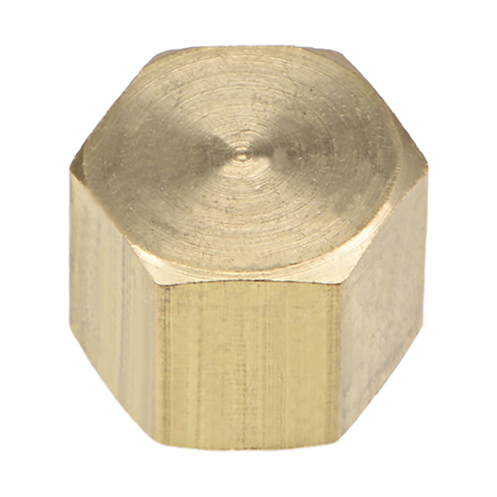 Uxcell 1/8 inch Brass Cap PT1/8 Female Pipe Fitting Hex Compression ...