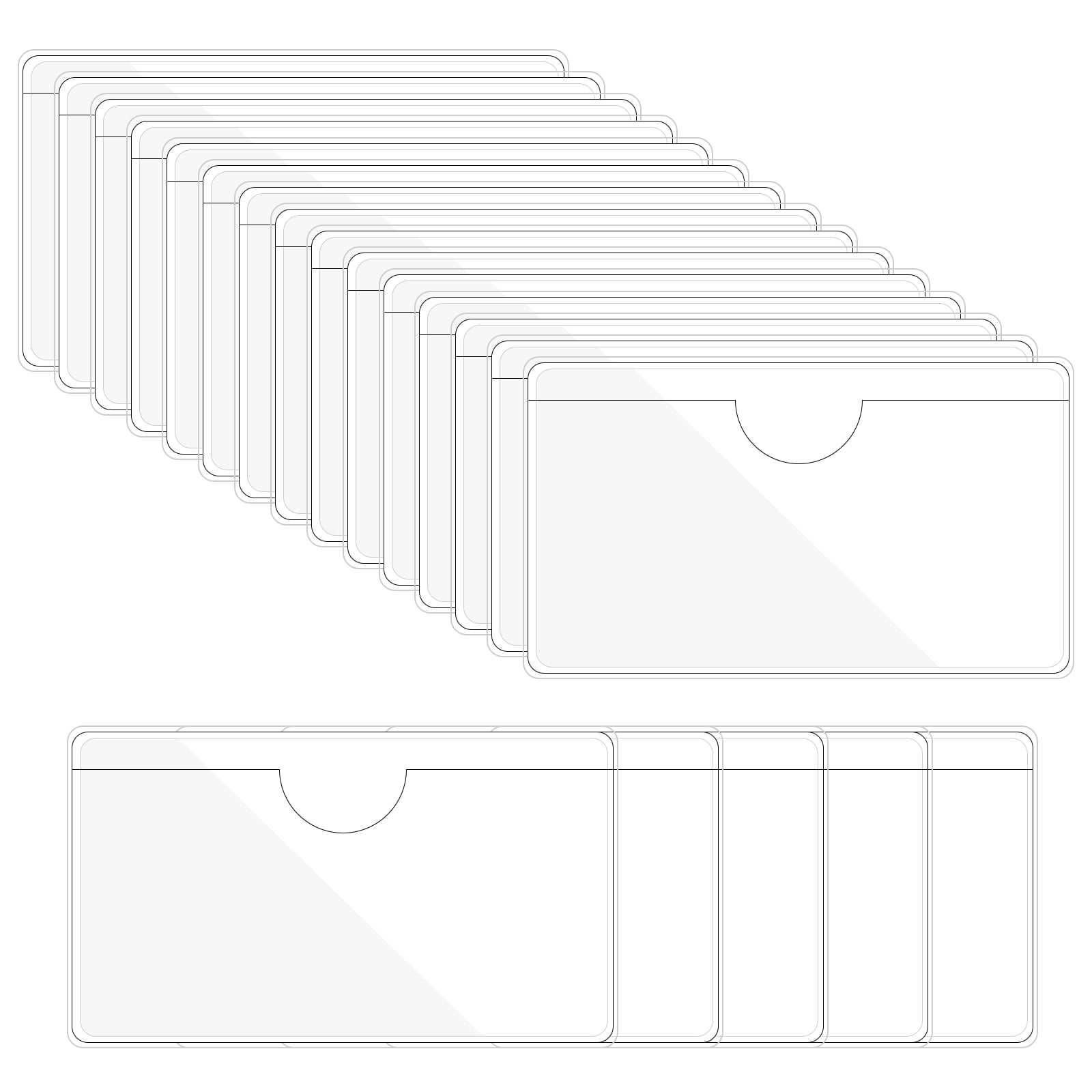 Uxcell 20Pcs Self Adhesive Index Card Pockets Plastic Label Holder ...