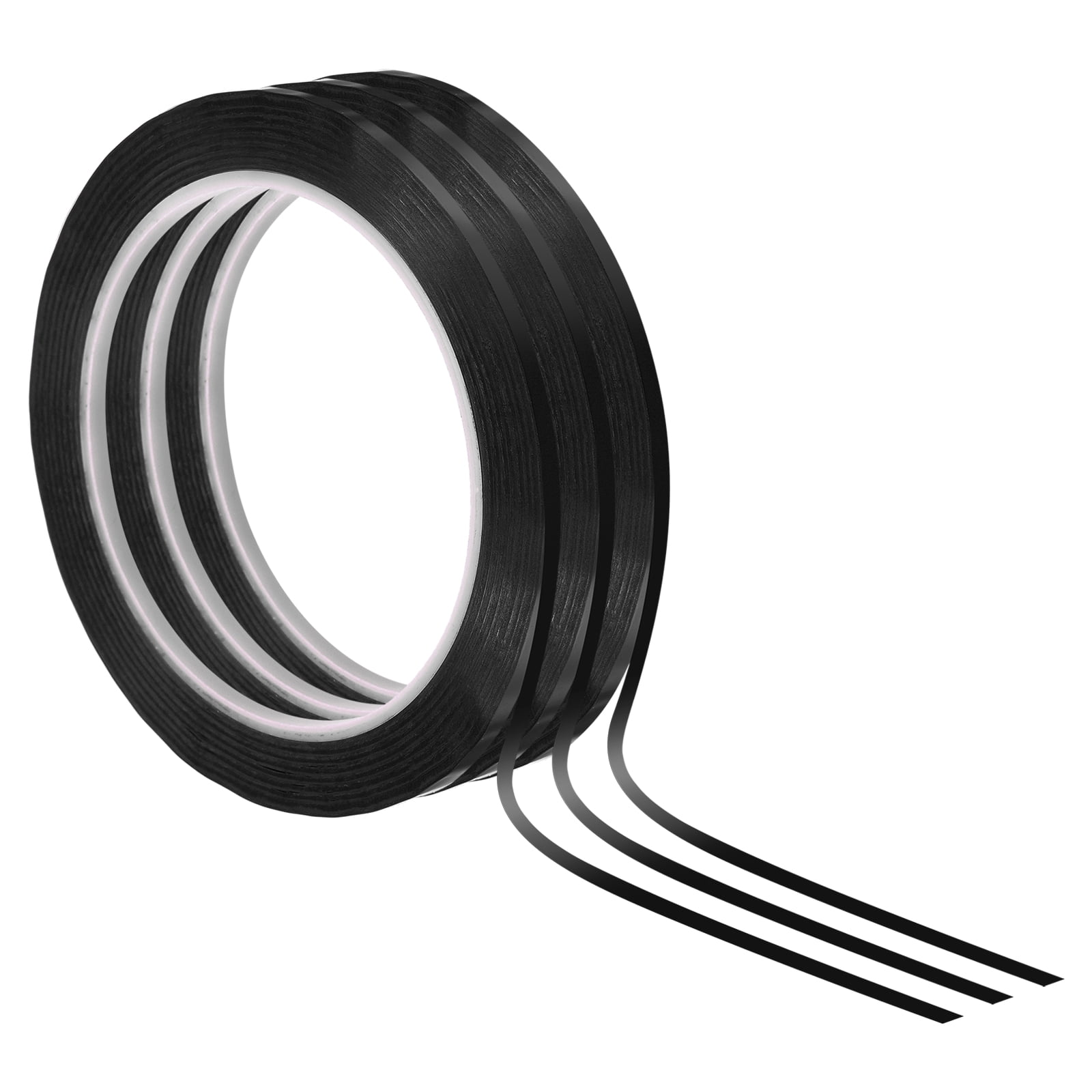 "Uxcell Black Adhesive Backing Whiteboard Tape, 1/8"" x 72 Yards, 3 ...