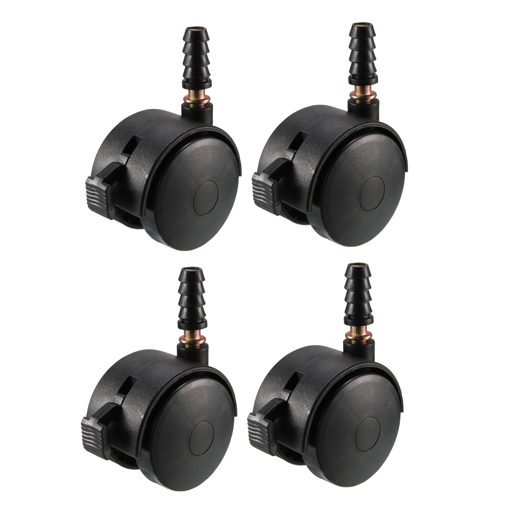 Uxcell 1.85 Inch Swivel Caster Wheels Grip Neck Stem Caster Black ...