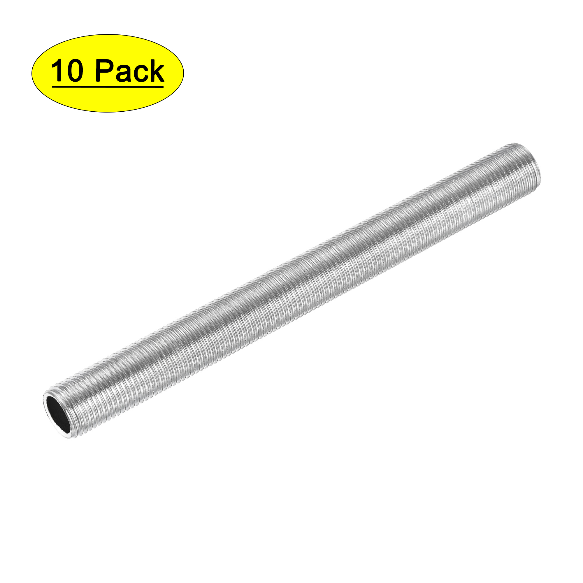 Uxcell 1/8IP All Thread 10cm Long Extension Pipe Coupling Lamp Rod 10 ...