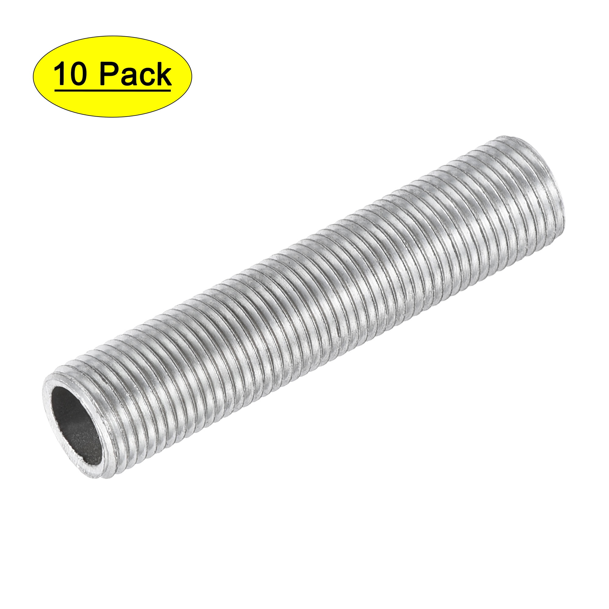 Uxcell 1/8IP All Thread 5cm Long Extension Pipe Coupling Lamp Rod 10 ...