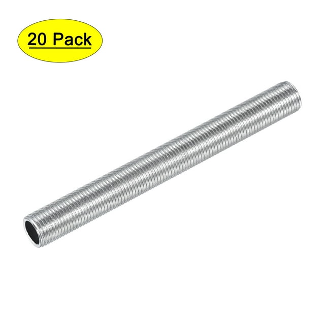 Uxcell 1/8IP All Thread 9cm Long Extension Pipe Coupling Lamp Rod 20 ...