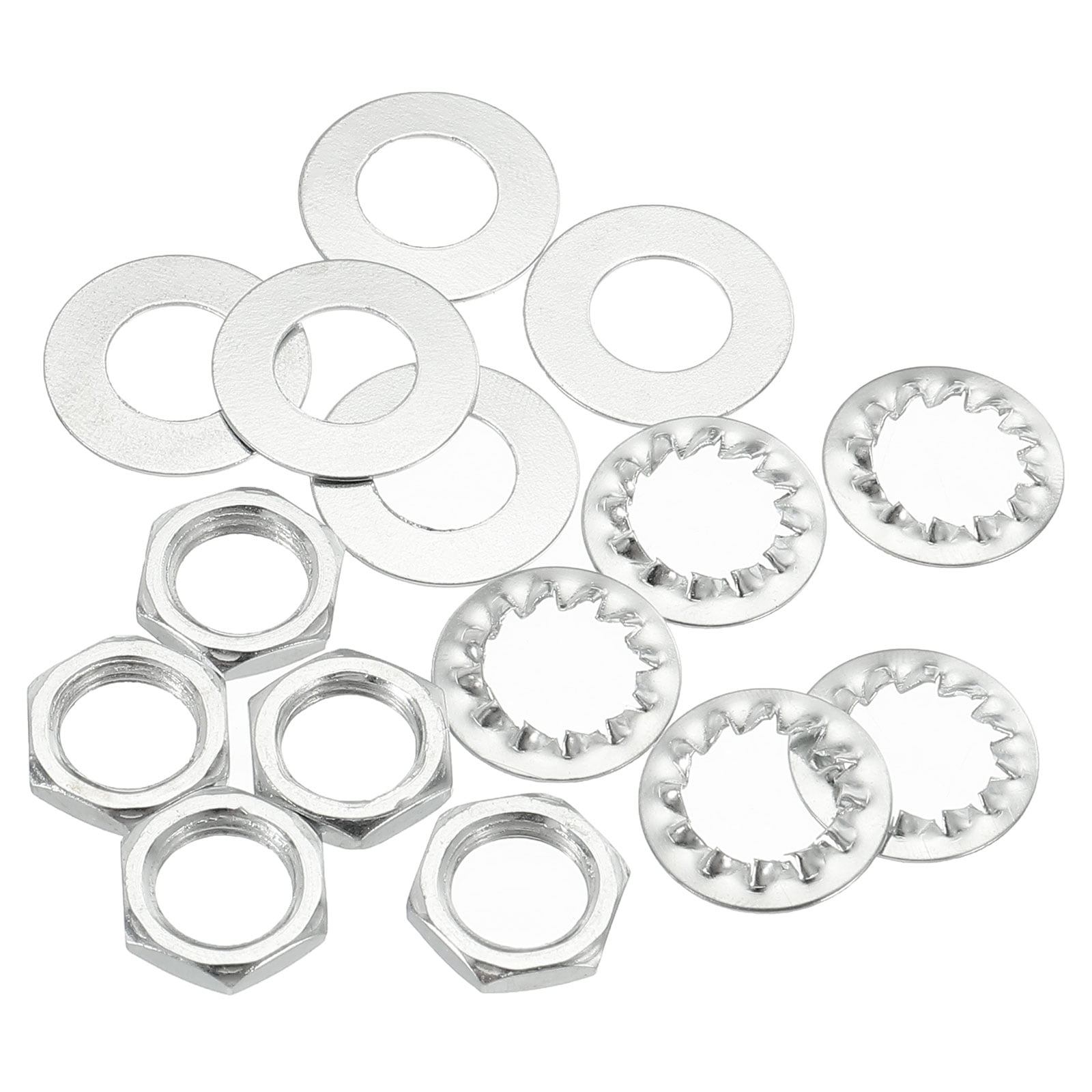 Uxcell 1/8IP Screw Thread Hex Fasteners Lamp Pipe Threaded Lock Nuts ...