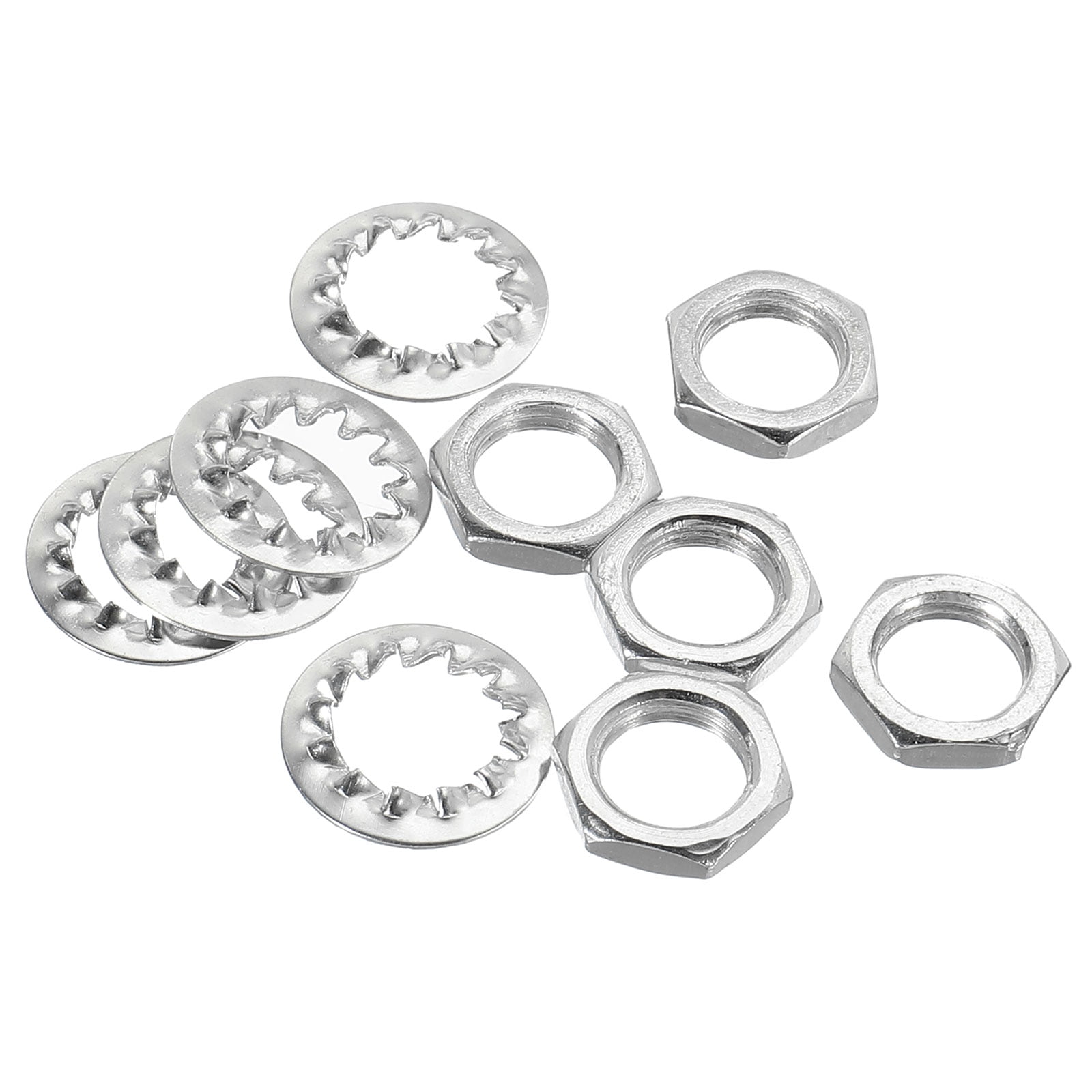 Uxcell 1/8IP Thread Hex Screw Fasteners Lamp Pipe Threaded Lock Nuts ...