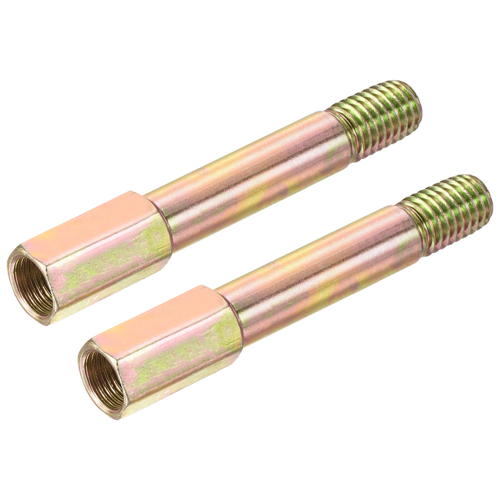 Uxcell 1/8PT Female to M10 Male Thread 75mm Iron Extension Hex Pipe ...