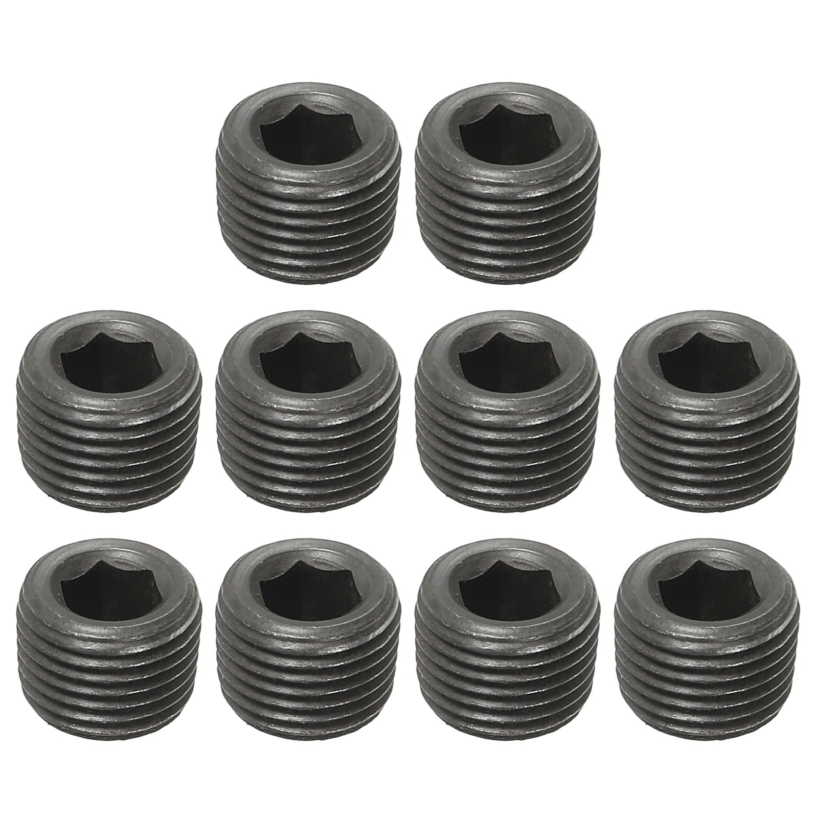 Uxcell 1/8PT Male Pipe Plug Internal Hex Thread Socket Solid Stainless ...
