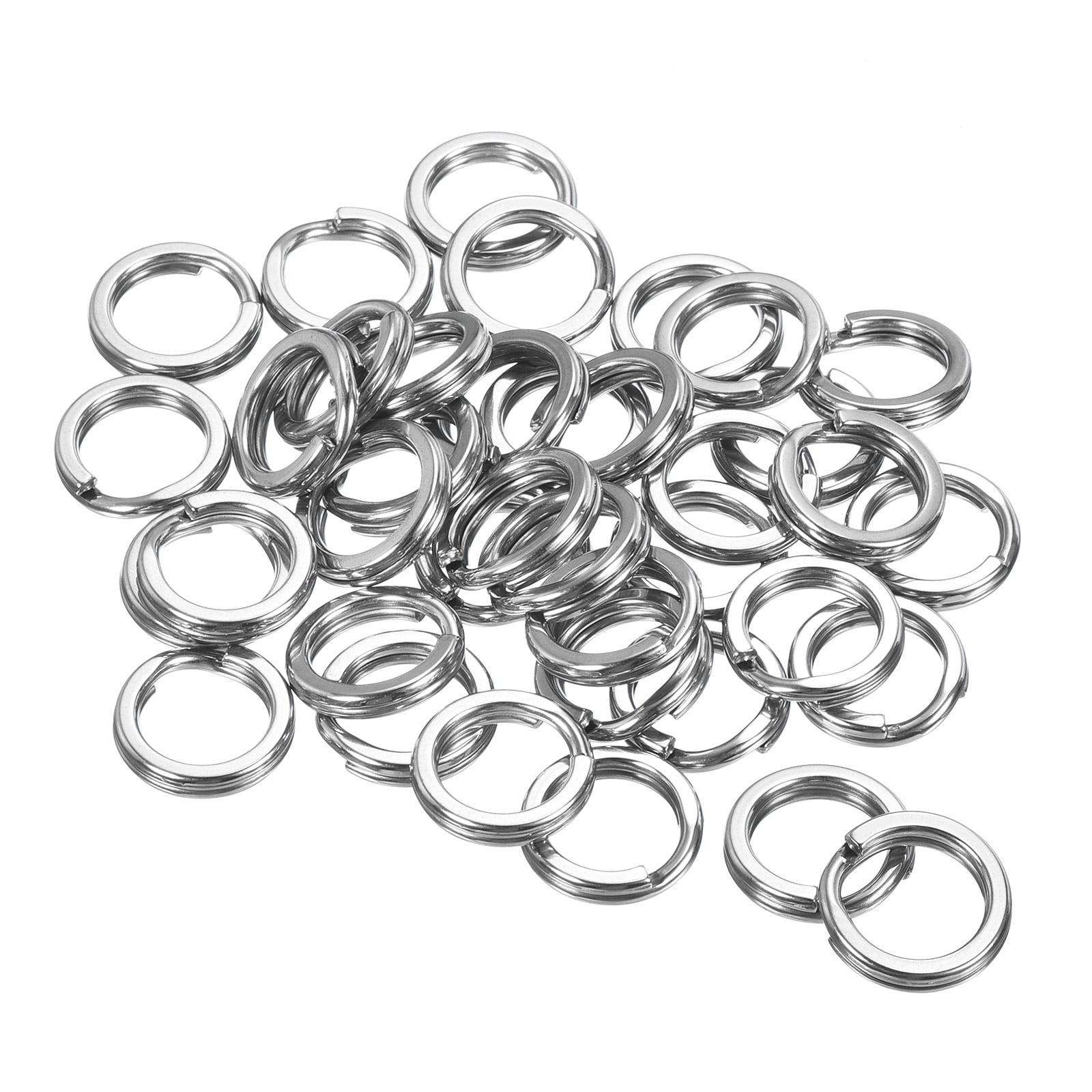 Uxcell 1.8mm x 14mm Fishing Split Rings, 100 Pack 304 Stainless Steel ...