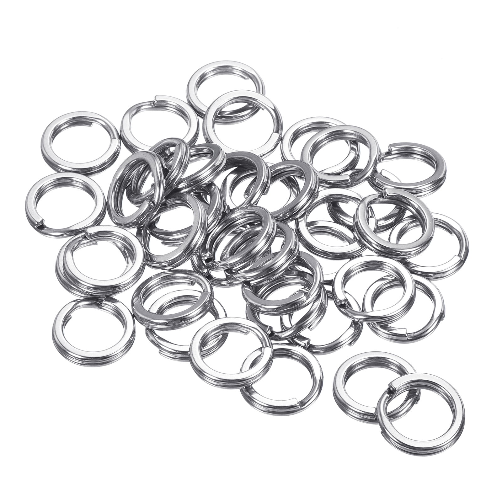 Uxcell 1.8mm x 14mm Fishing Split Rings, 50 Pack 304 Stainless Steel ...
