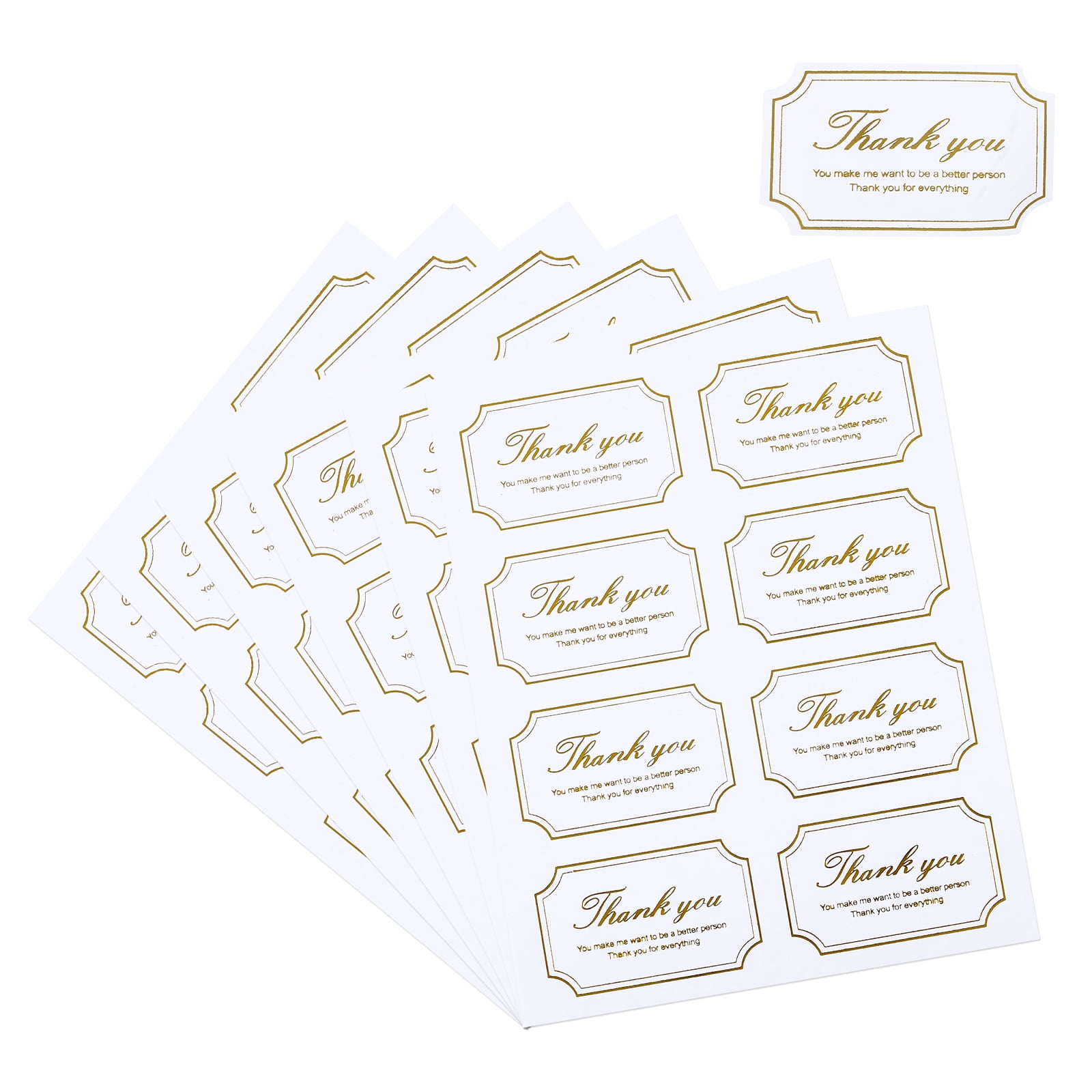 Uxcell 1.8x1.2" Thank You Seal Stickers, 400 Pcs Self Adhesive ...
