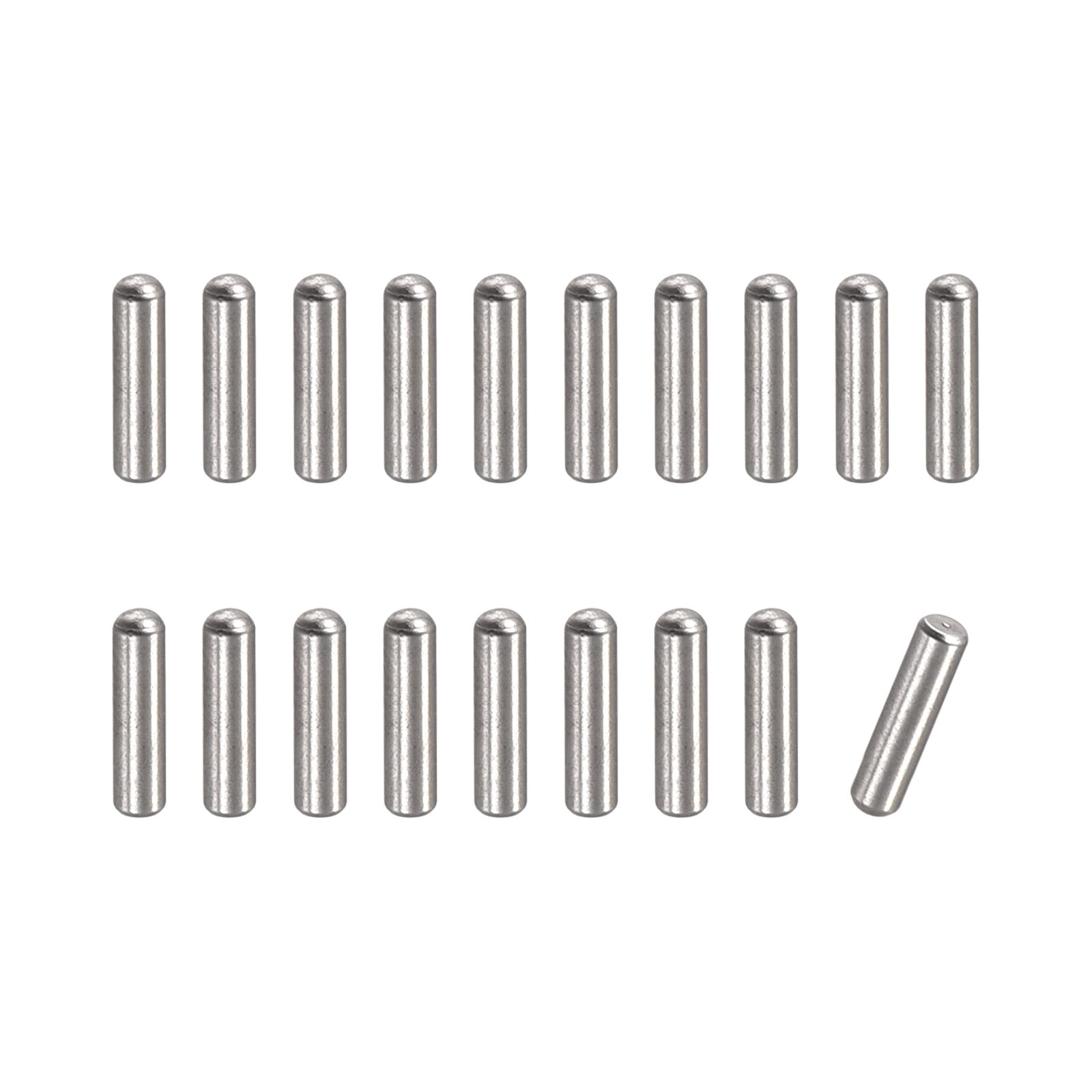 Uxcell 1.8x8mm Dowel Pins, 20 Pack Round Head Flat Chamfered End Dowel ...