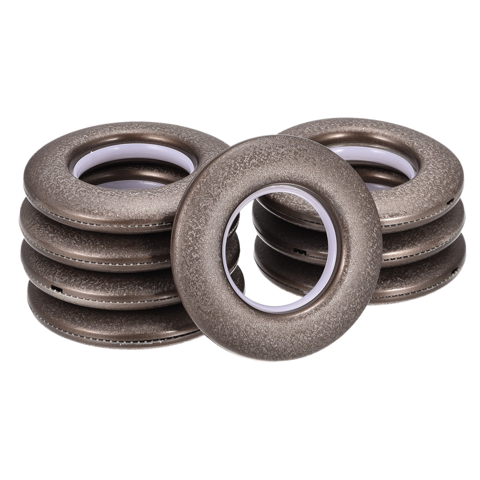 Uxcell 1-9/16"(40mm) Inner Dia. Plastic Curtain Grommets, Coffee, 8Pack ...