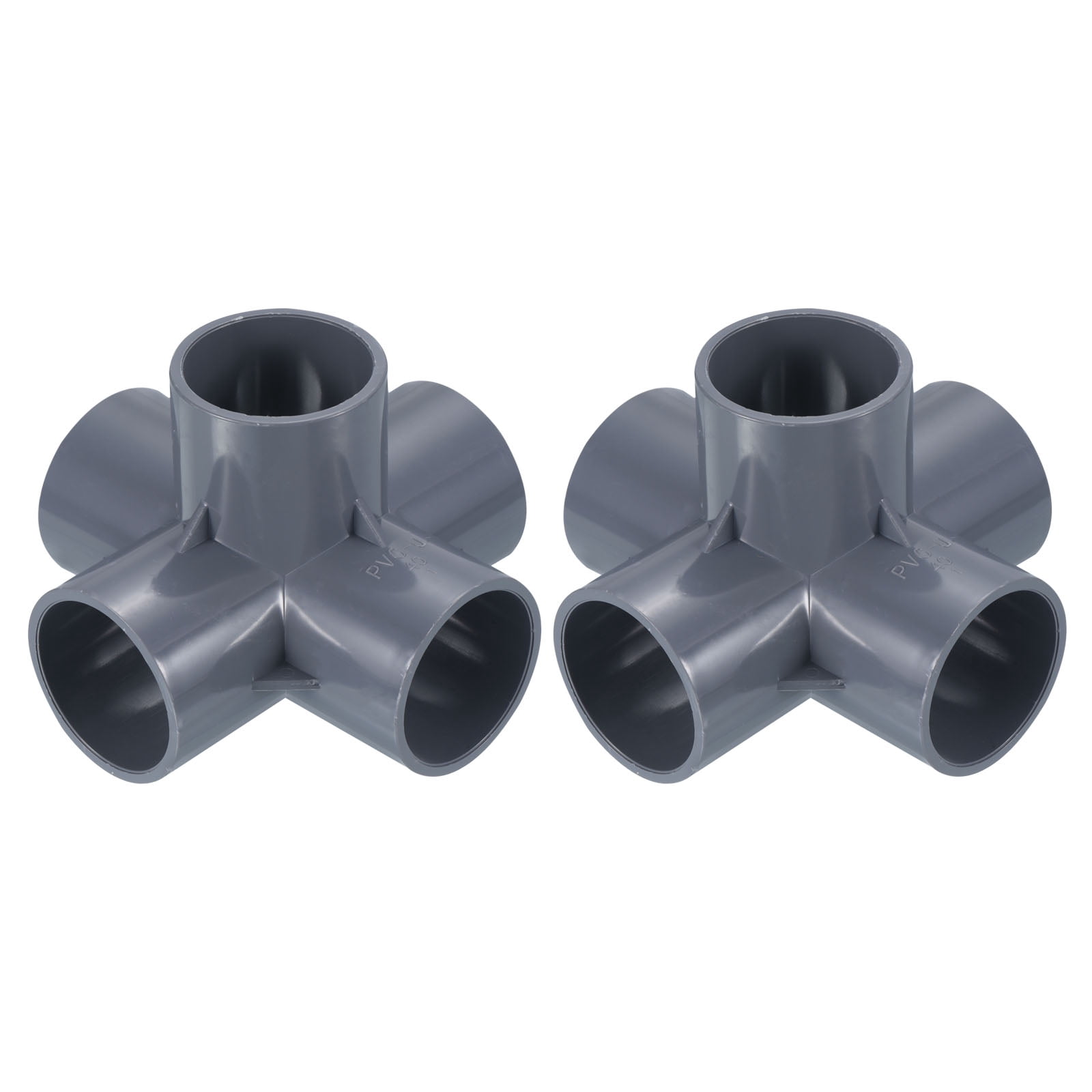 Uxcell 1 9/16" 5 Way Elbow Pipe Fittings UPVC, 2 Pack Joint Coupling ...