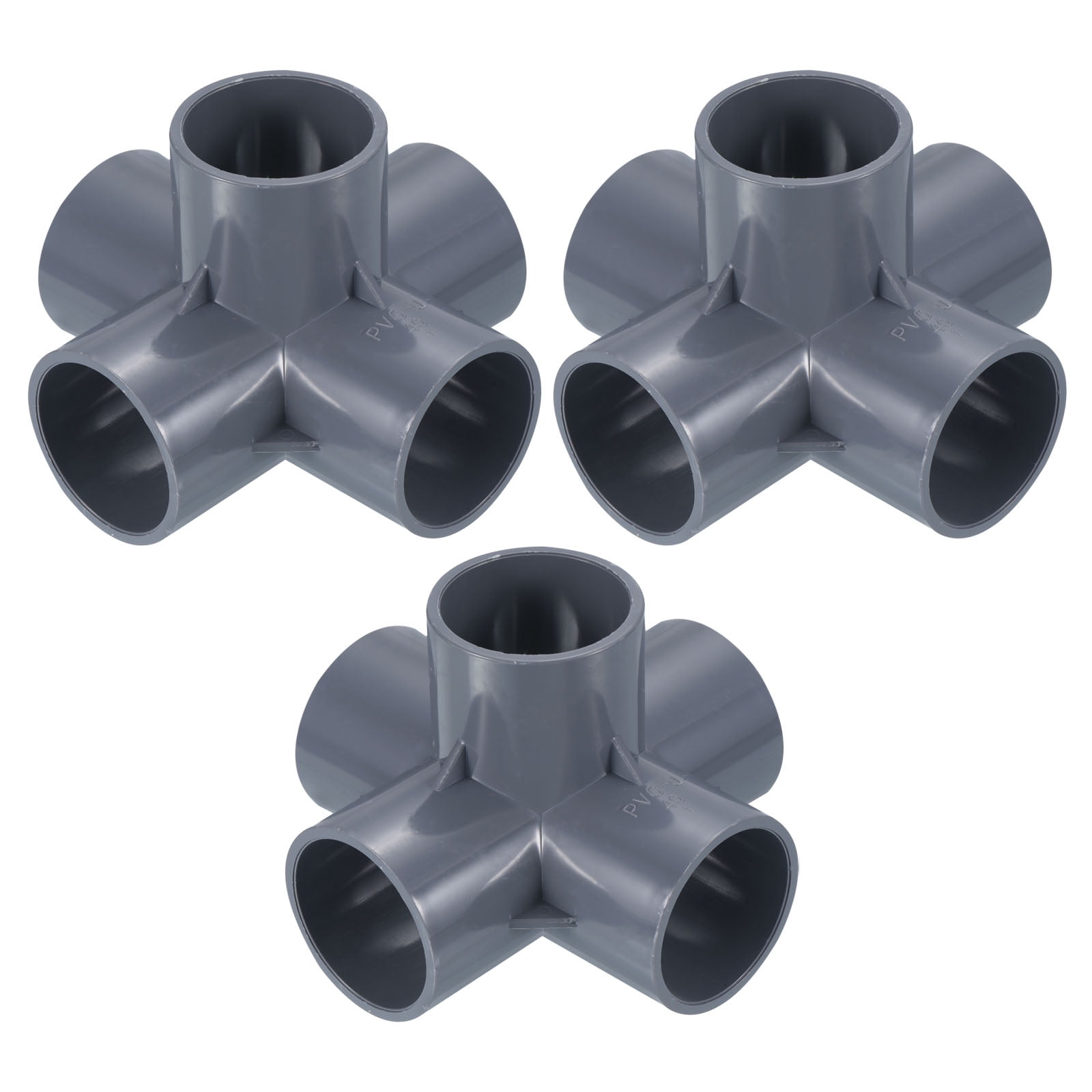 Uxcell 1 9/16" 5 Way Elbow Pipe Fittings UPVC, 3 Pack Joint Coupling ...