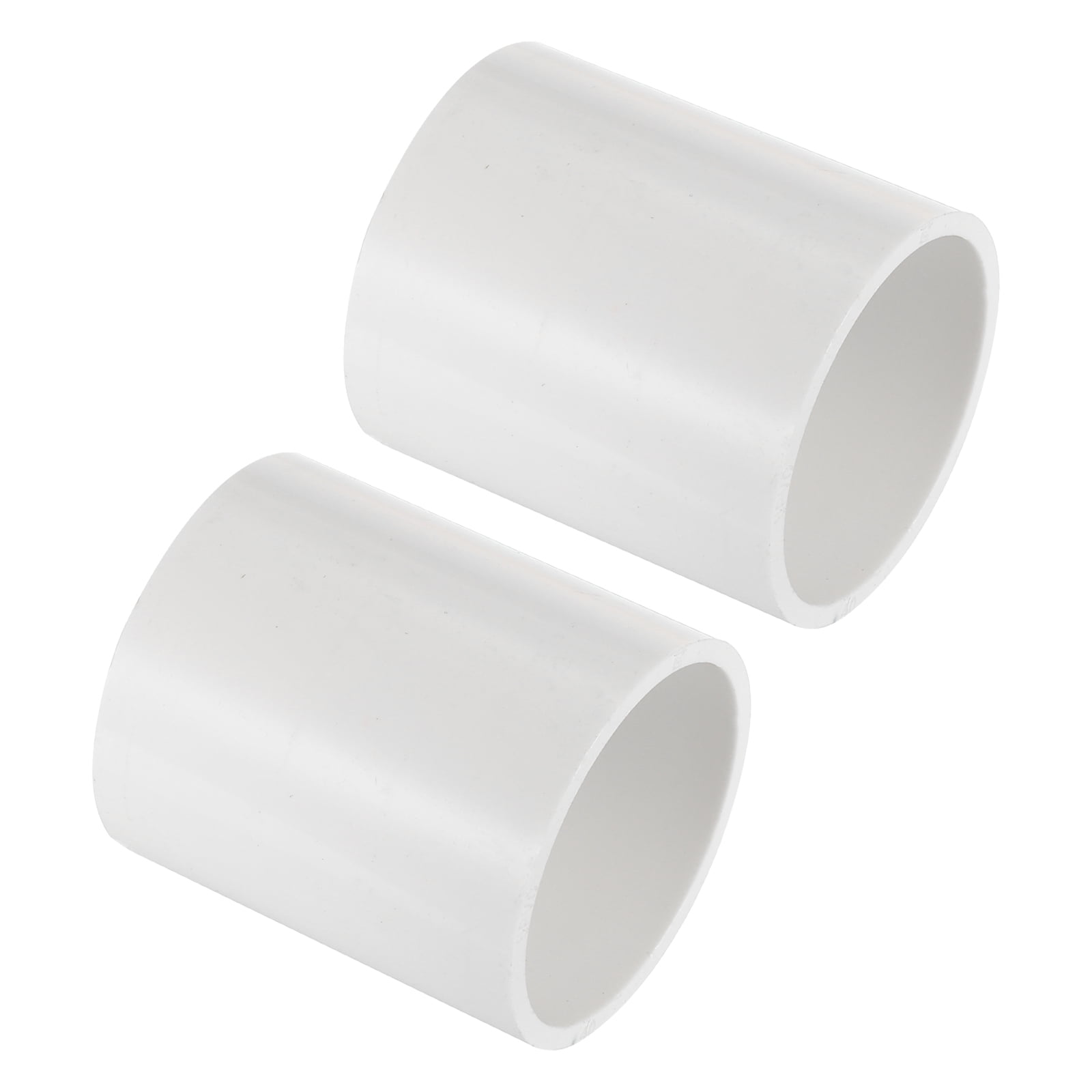Uxcell 2 Pack 40mm PVC Pipe Fitting Coupling Adapter, White - Walmart.com