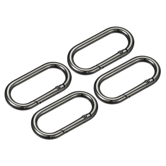 Uxcell 1.93 Inch Spring Oval Ring Round Snap Clip Trigger for Bag Purse ...